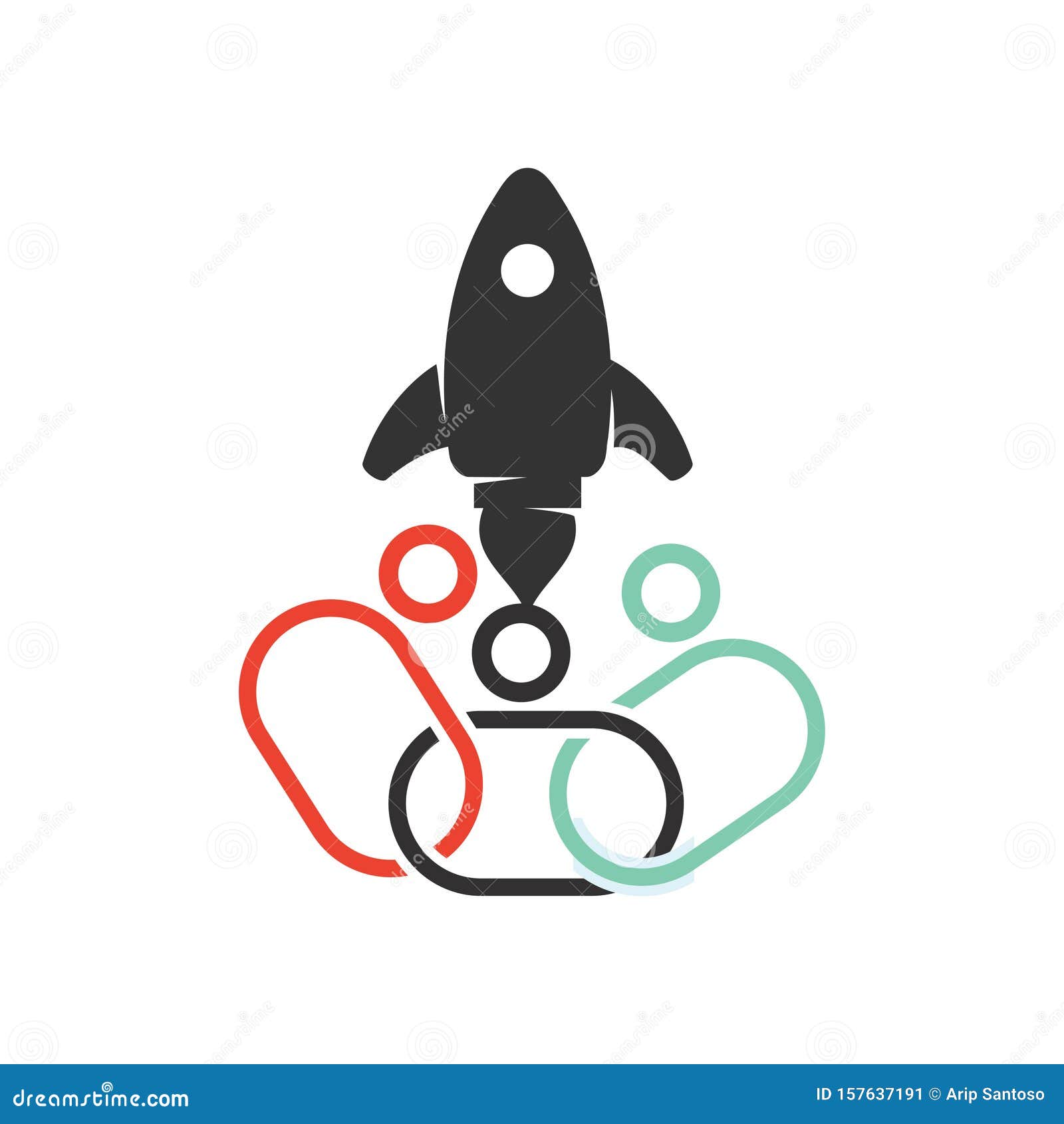 Commitment Teamwork Together Business Logo Illustration Vector Stock ...