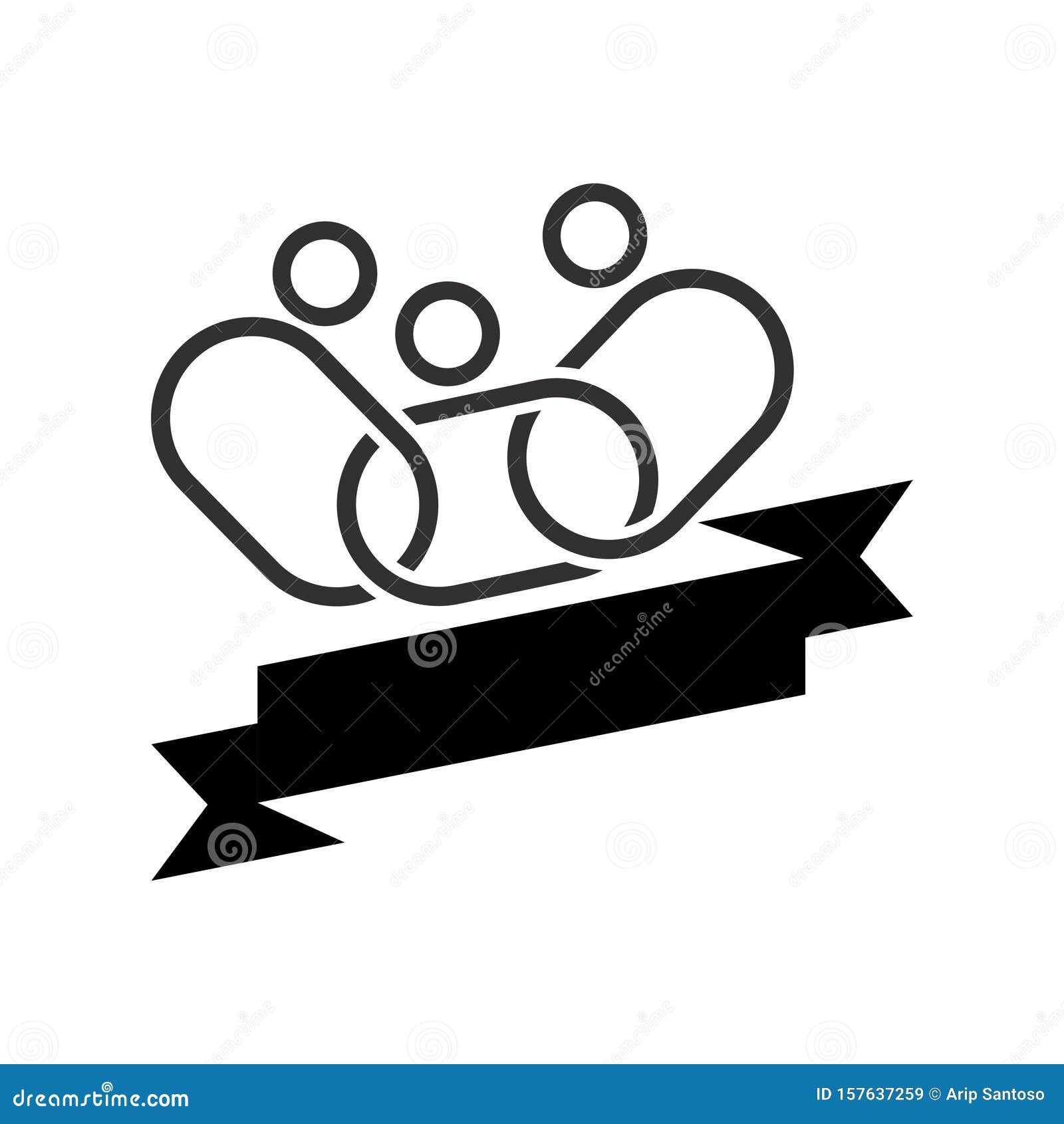 Commitment Teamwork Together Business Logo Illustration Vector Stock ...