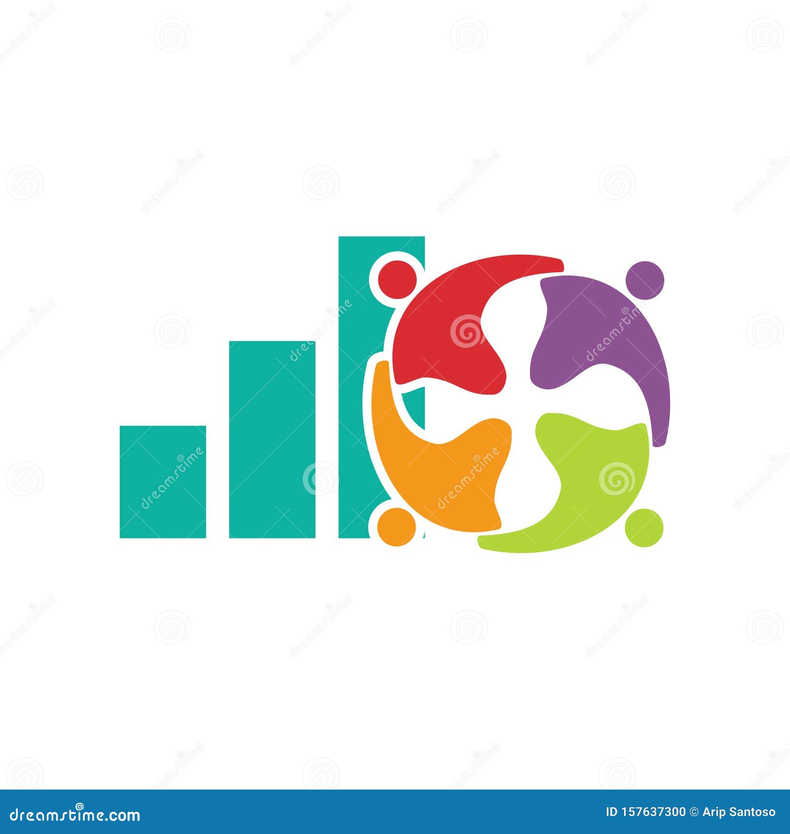 Commitment Teamwork Together Business Logo Illustration Vector Stock ...