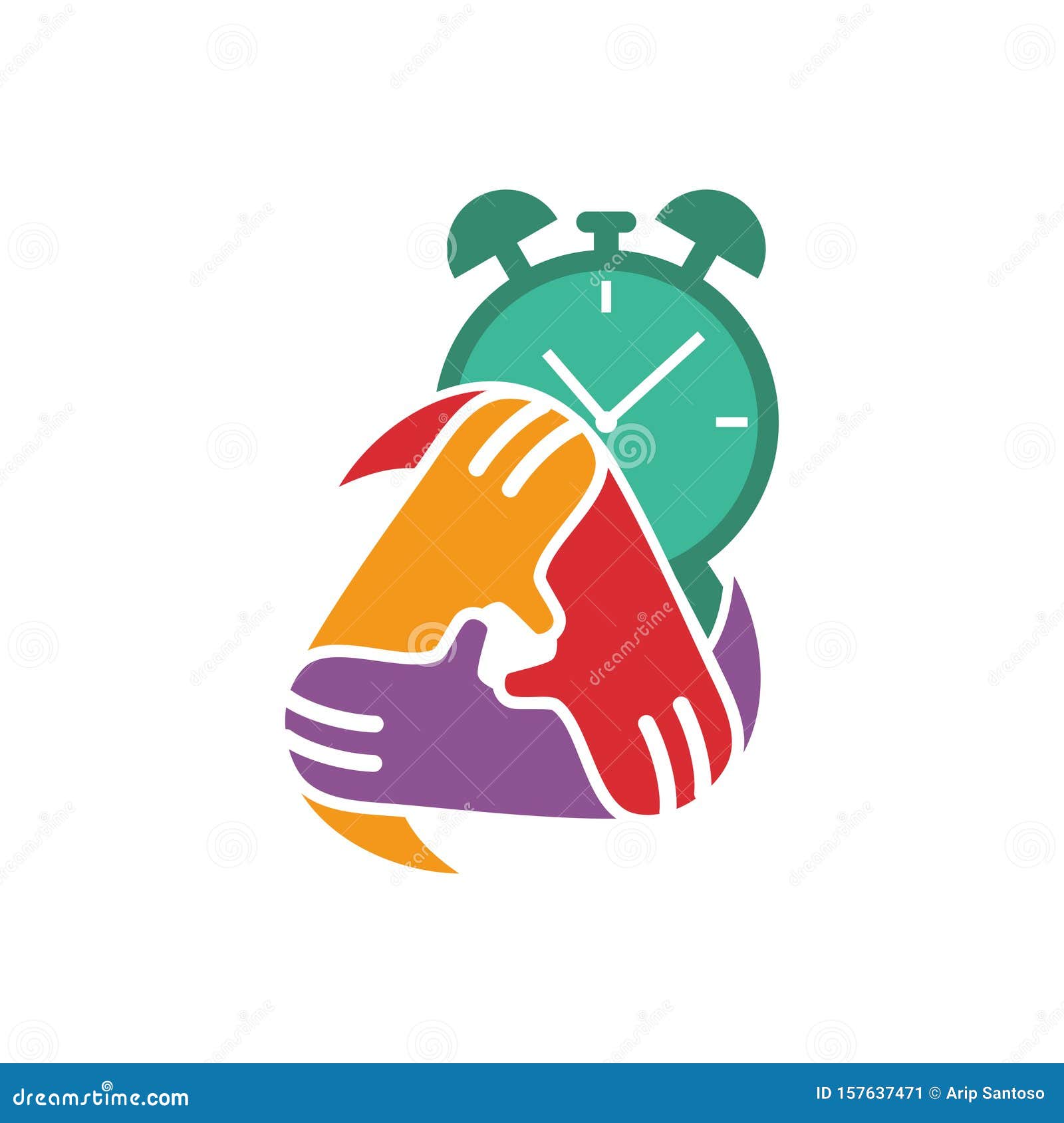 Commitment Teamwork Together Business Logo Illustration Vector Stock ...