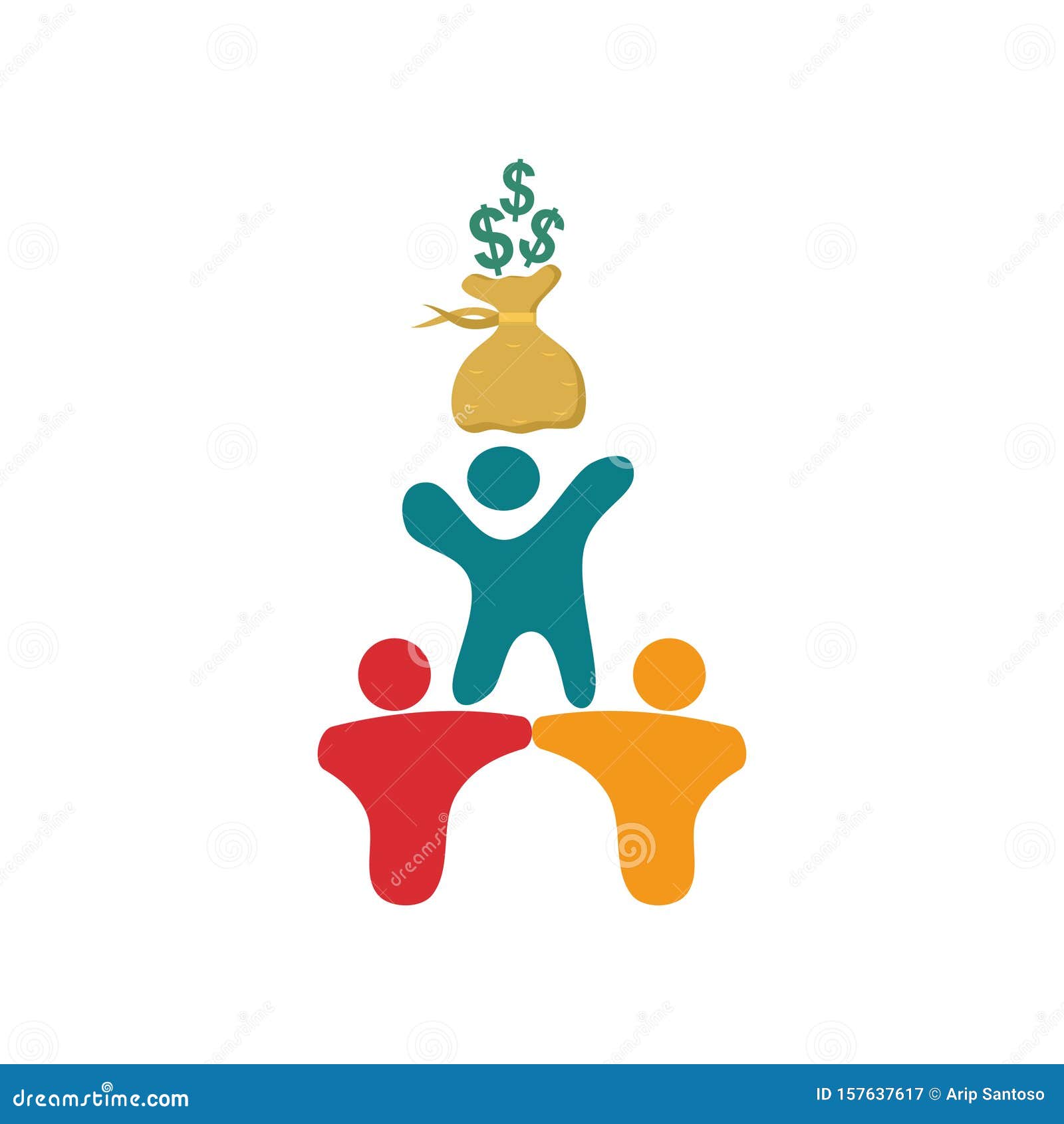 Commitment Teamwork Together Business Logo Illustration Vector Stock ...