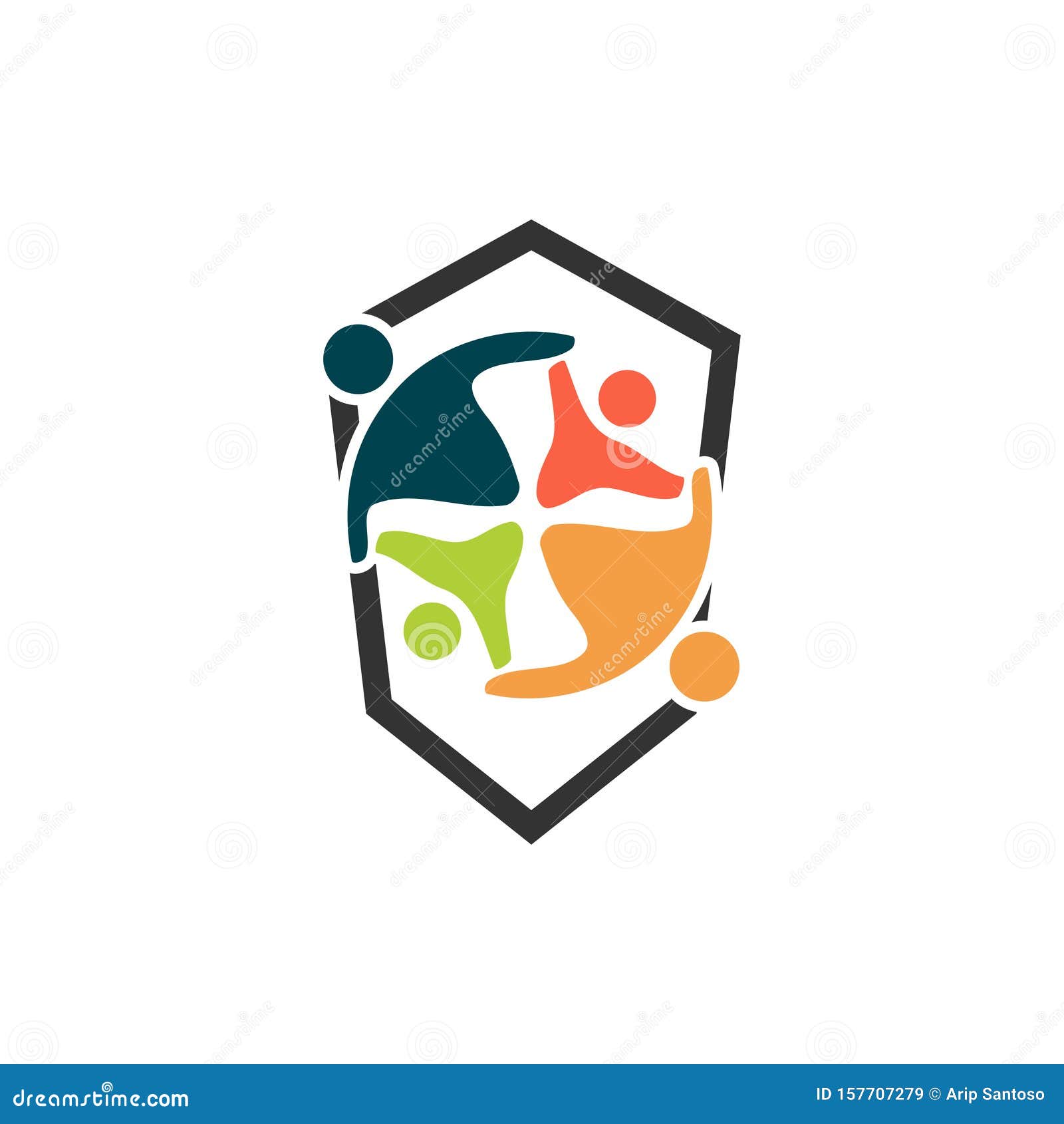 Commitment Teamwork Together Business Logo Illustration Vector Stock ...