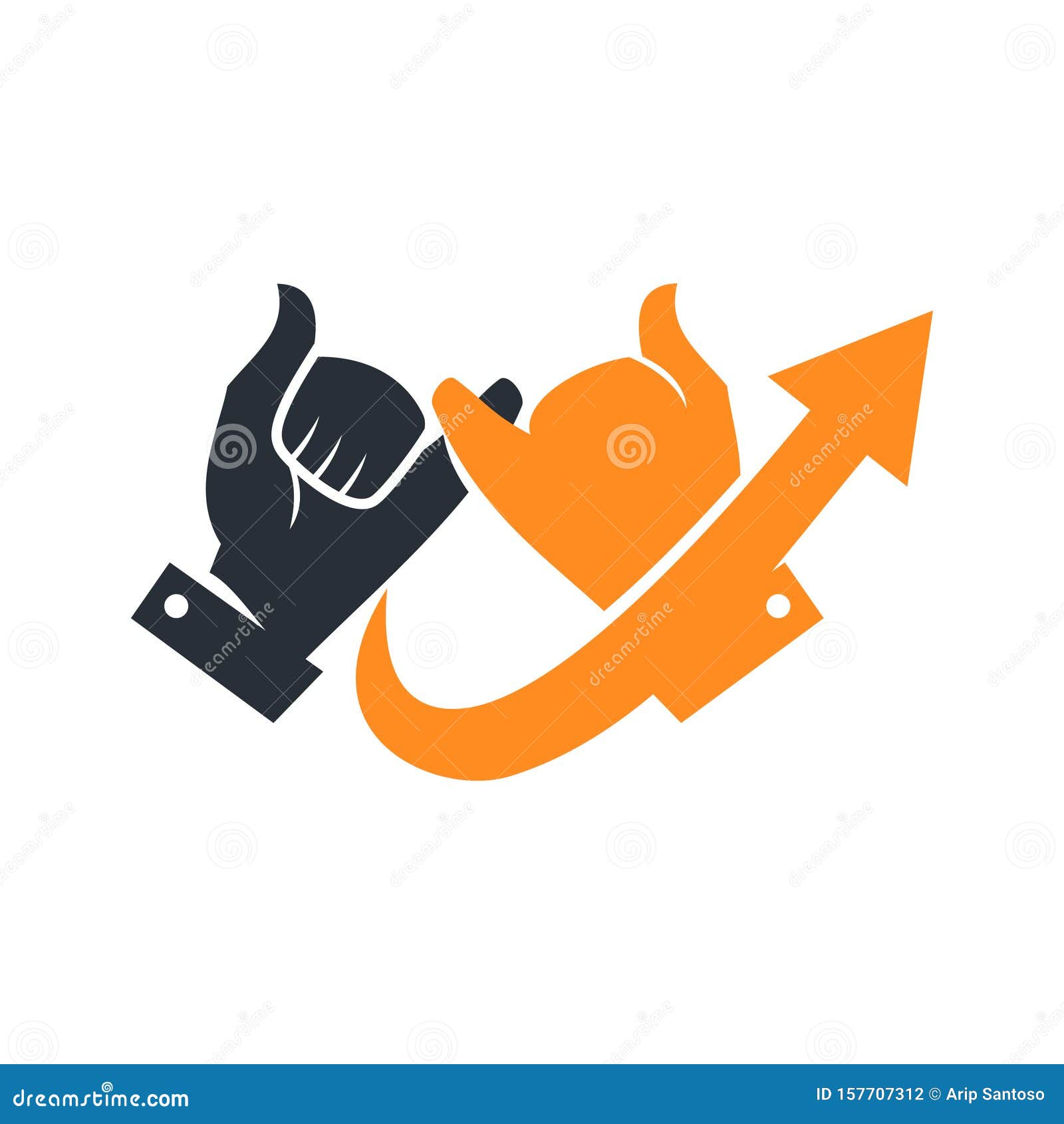 Commitment Teamwork Together Business Logo Illustration Vector Stock ...