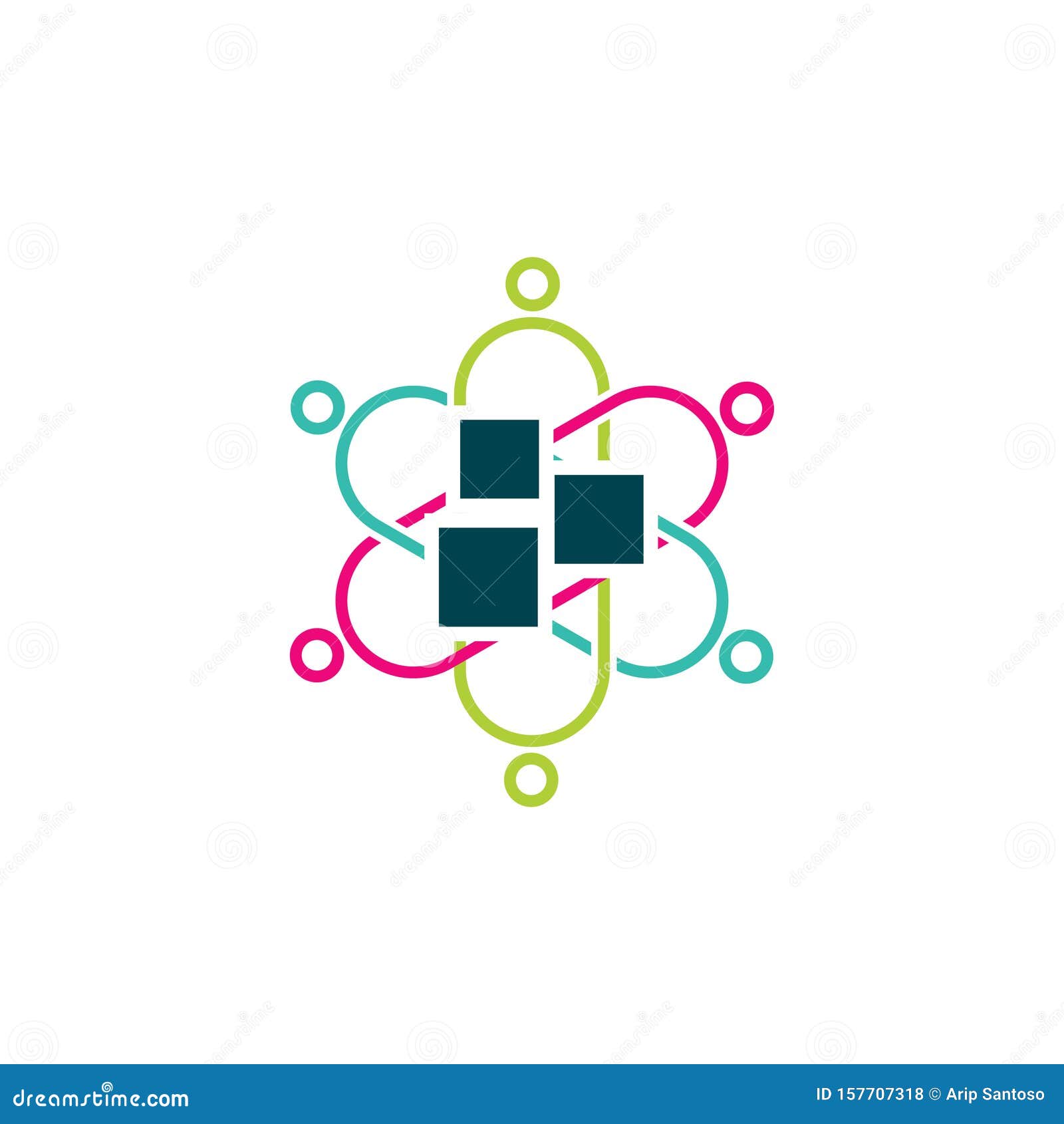 Commitment Teamwork Together Business Logo Illustration Vector Stock ...