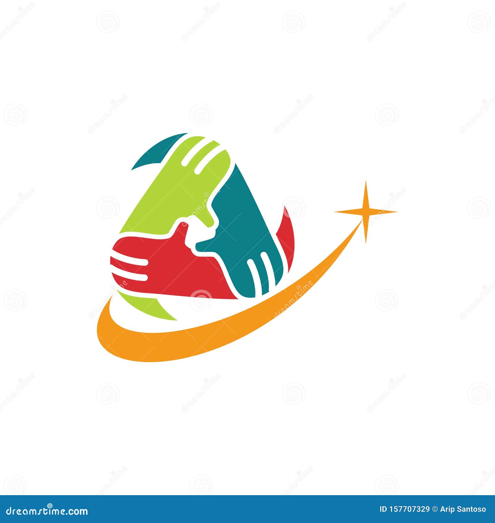 Commitment Teamwork Together Business Logo Illustration Vector Stock ...