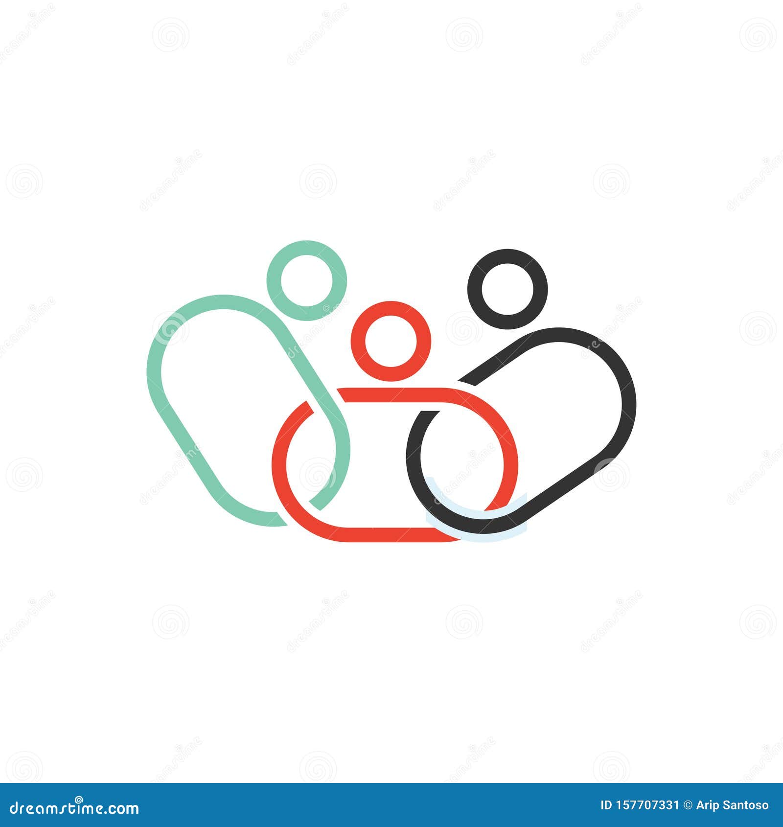 Commitment Teamwork Together Business Logo Illustration Vector Stock ...