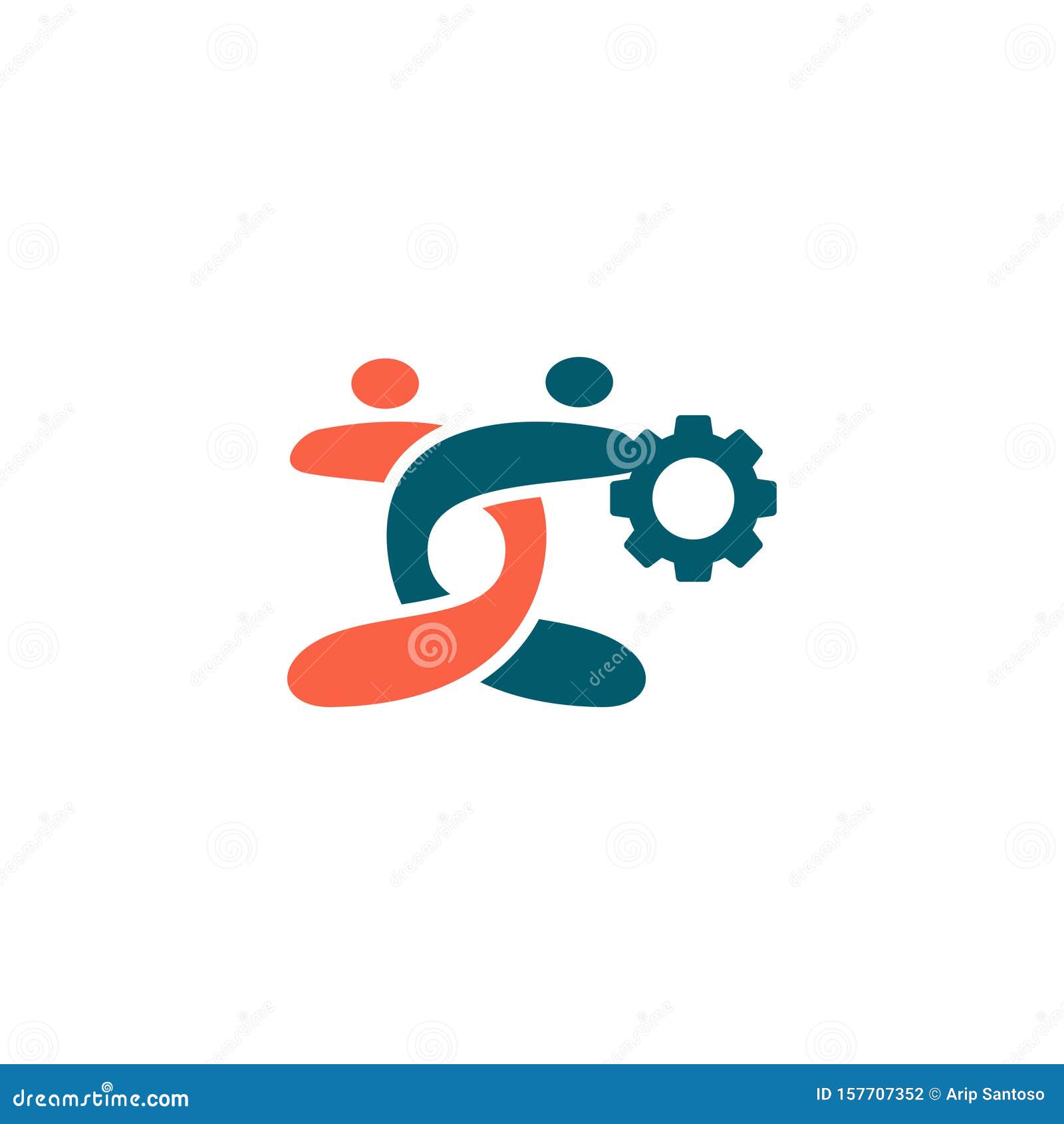 Commitment Teamwork Together Business Logo Illustration Vector Stock ...