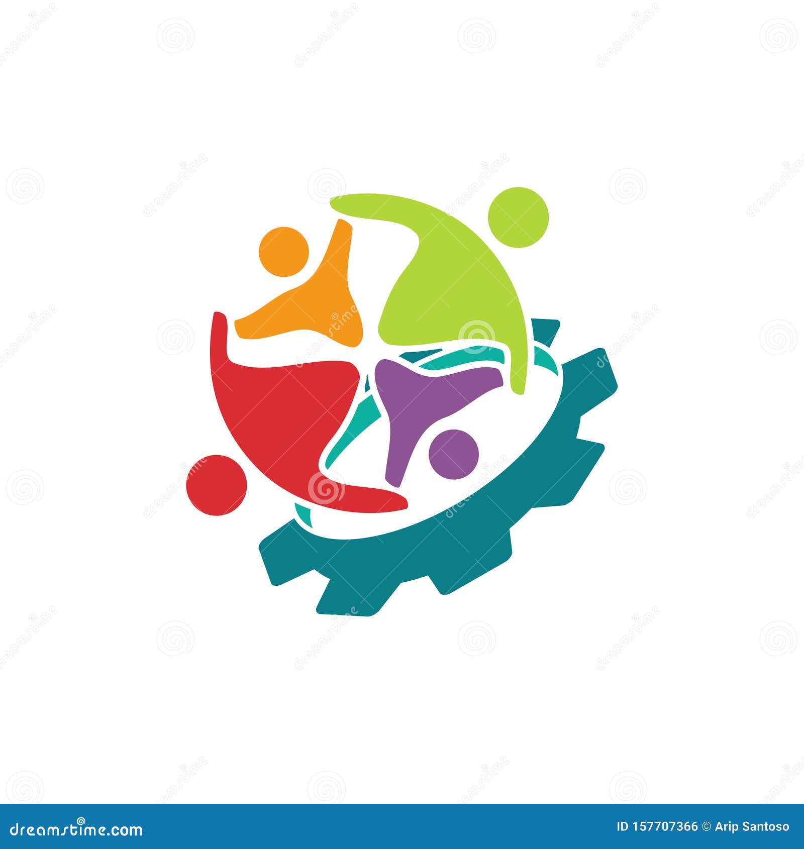Commitment Teamwork Together Business Logo Illustration Vector Stock ...
