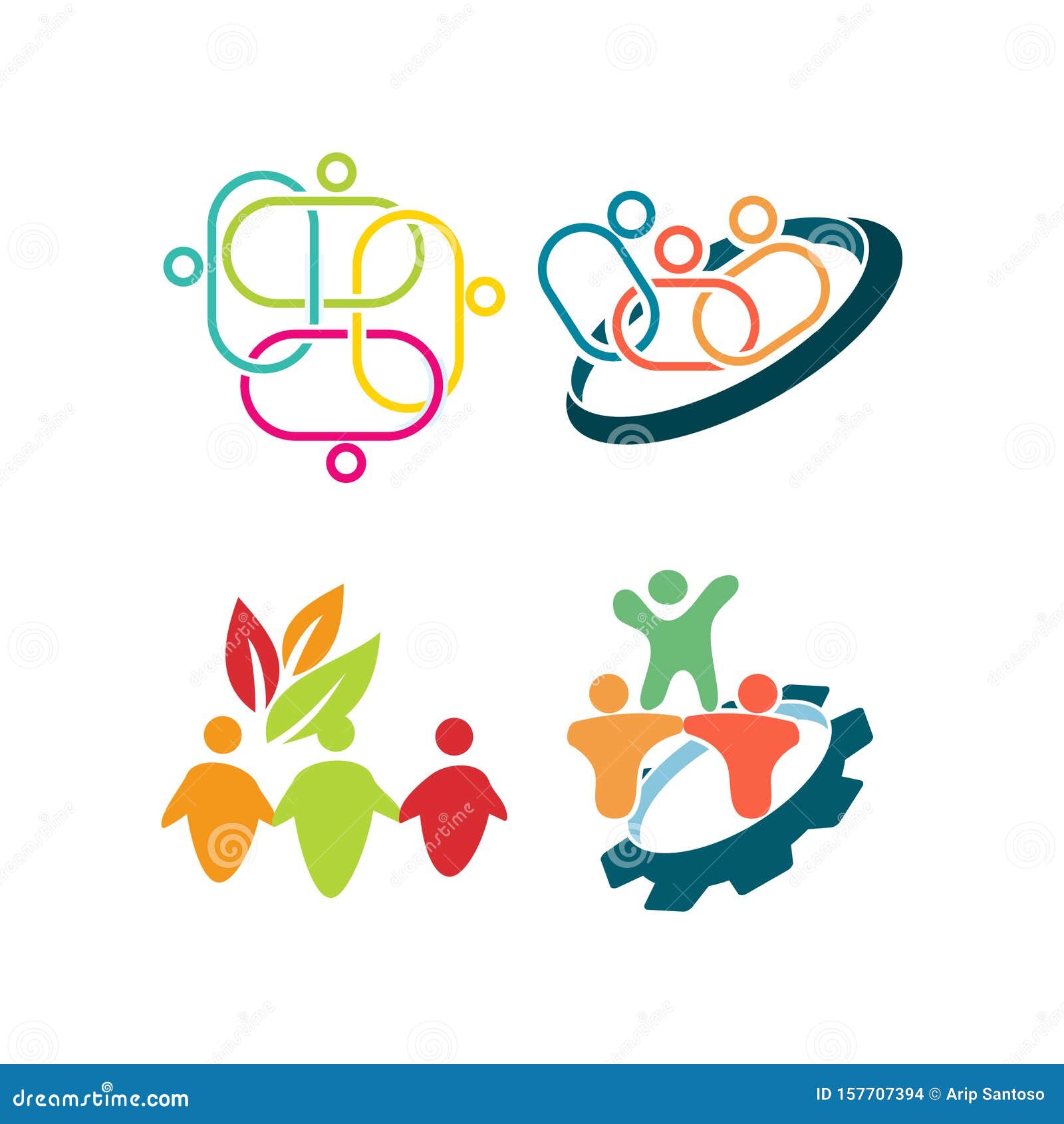 Commitment Teamwork Together Business Logo Illustration Vector Stock ...