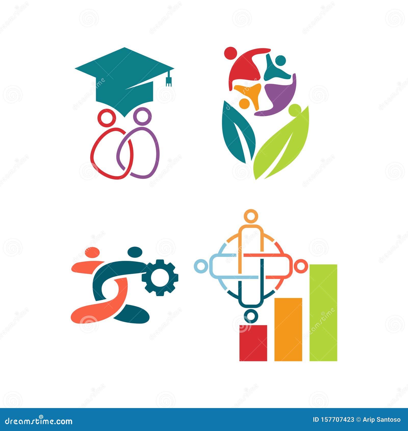 Commitment Teamwork Together Business Logo Illustration Vector Stock ...