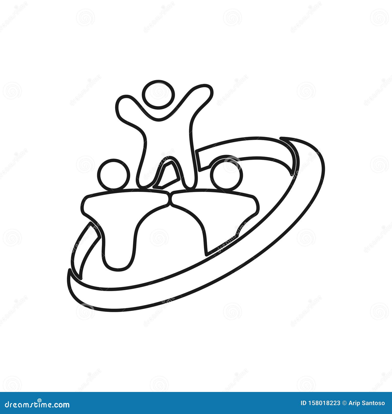 Commitment Teamwork Together Outline Logo Vector Stock Vector - Illustration of expertise ...