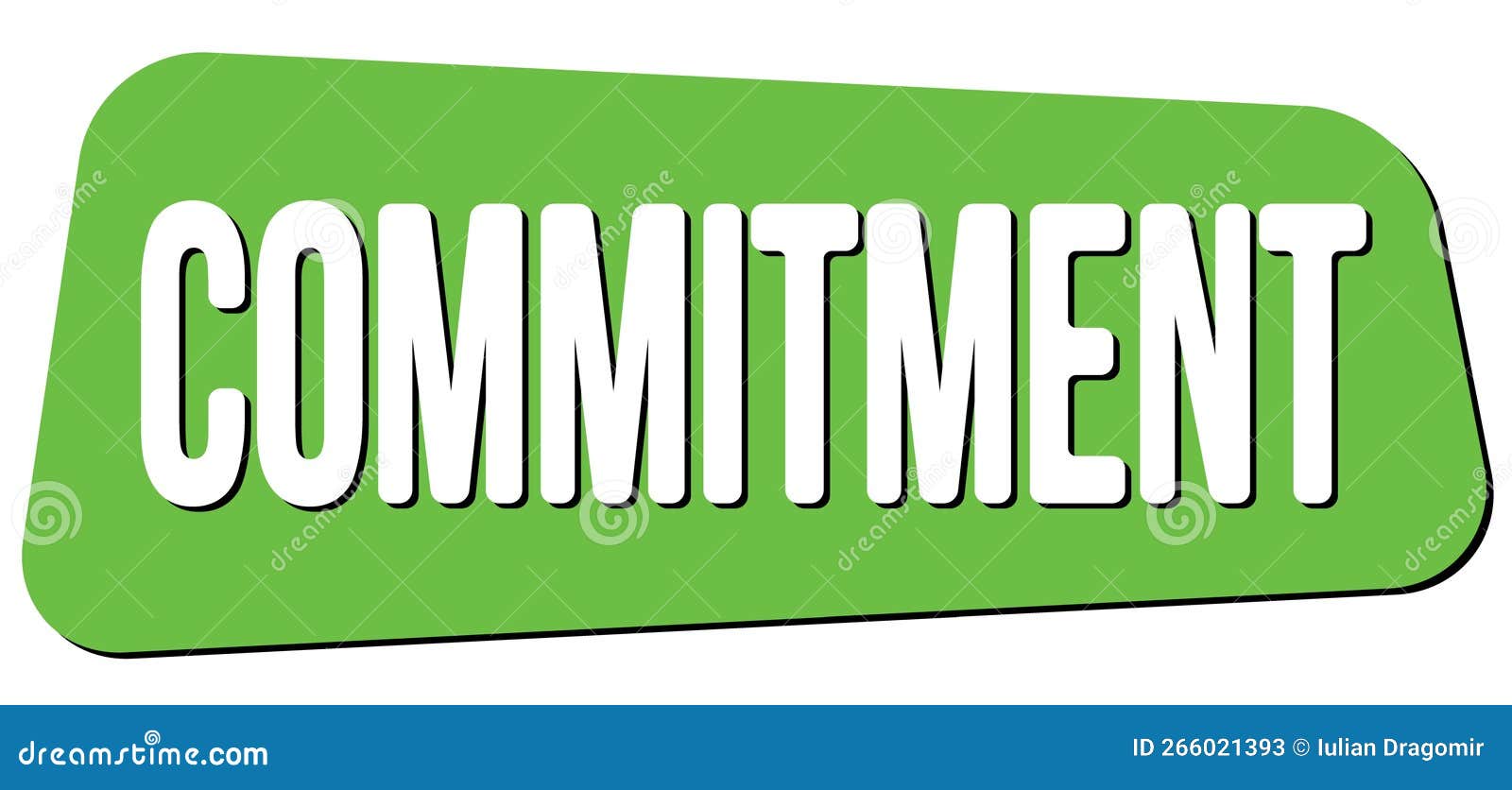 COMMITMENT Text on Green Trapeze Stamp Sign Stock Illustration ...