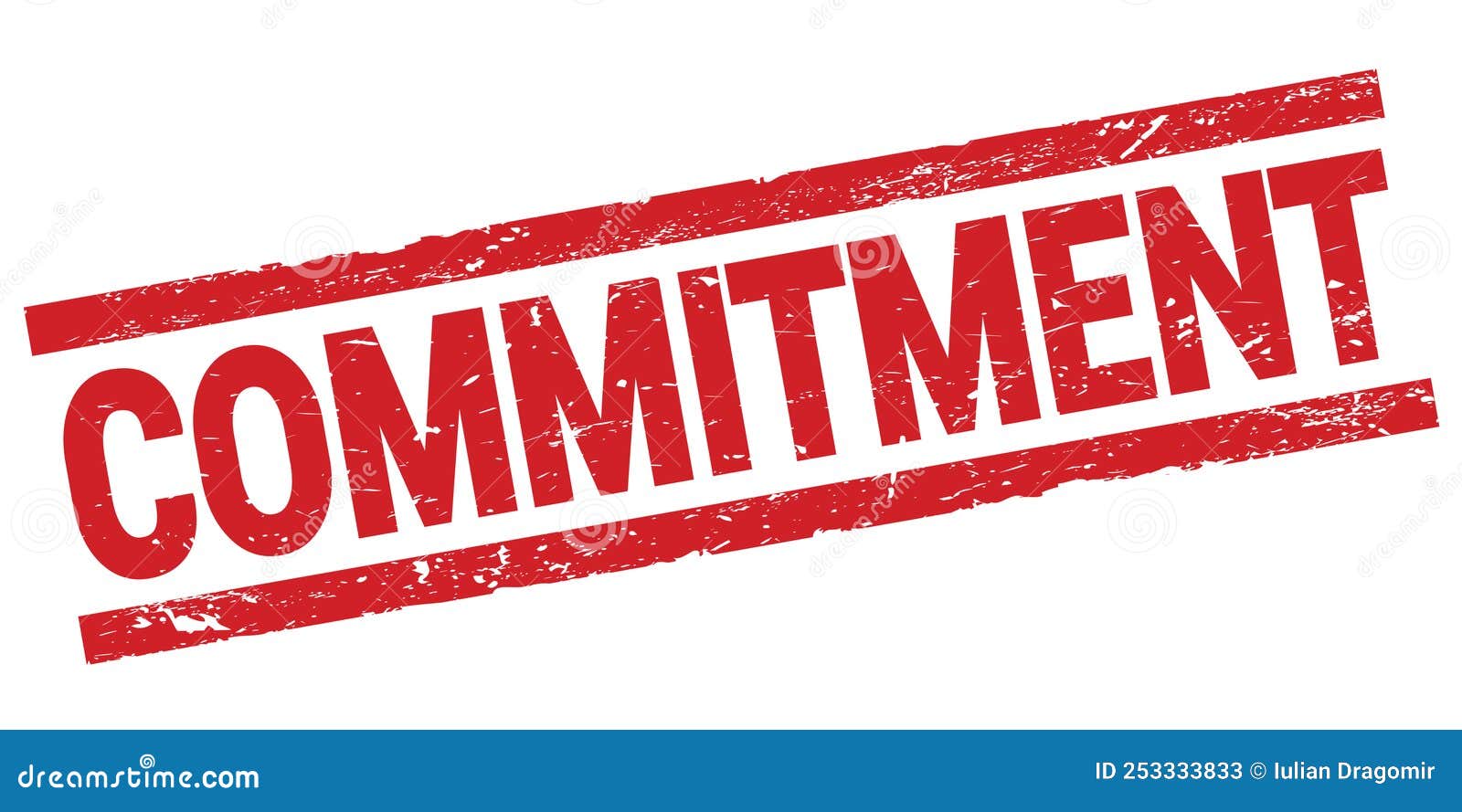 COMMITMENT Text on Red Rectangle Stamp Sign Stock Illustration ...