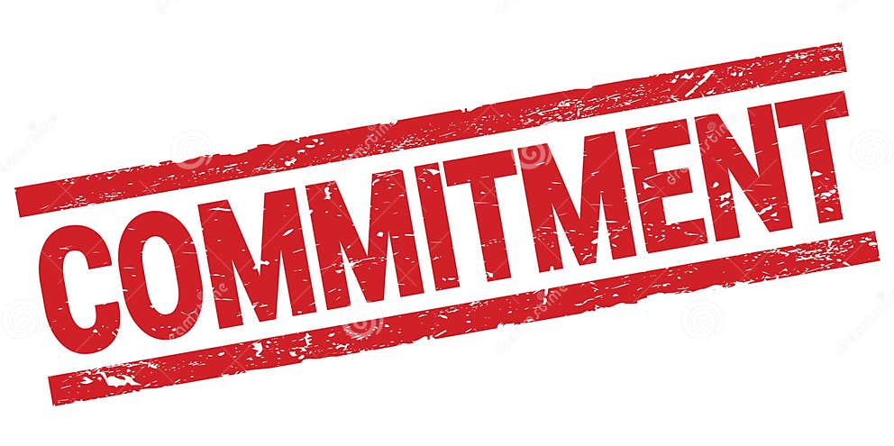COMMITMENT Text on Red Rectangle Stamp Sign Stock Illustration ...