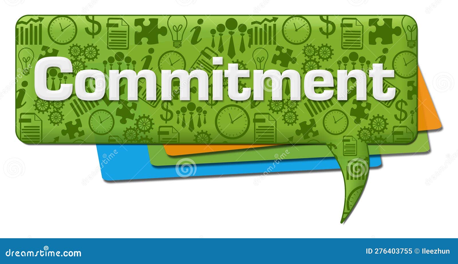 Commitment Business Symbols Green Colorful Comment Symbol Stock ...