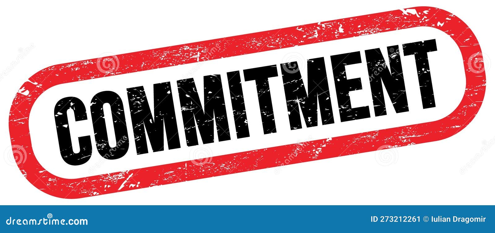 COMMITMENT, Text Written on Red-black Stamp Sign Stock Illustration ...