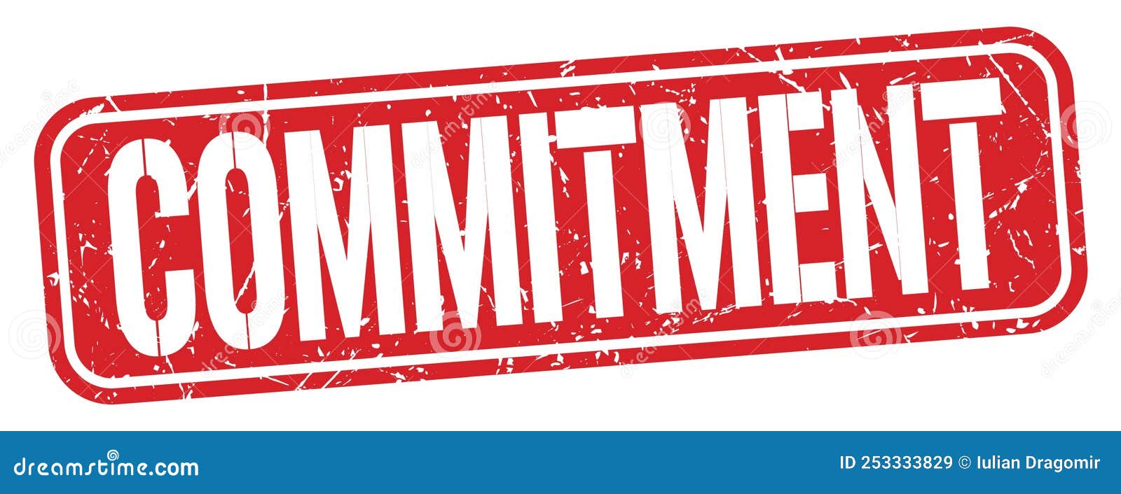 COMMITMENT Text Written on Red Stamp Sign Stock Illustration ...