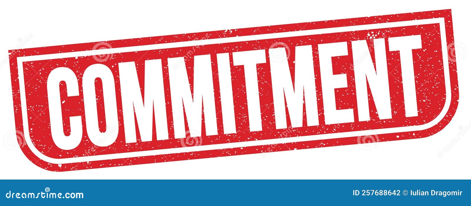 COMMITMENT Text Written on Red Stamp Sign Stock Illustration ...