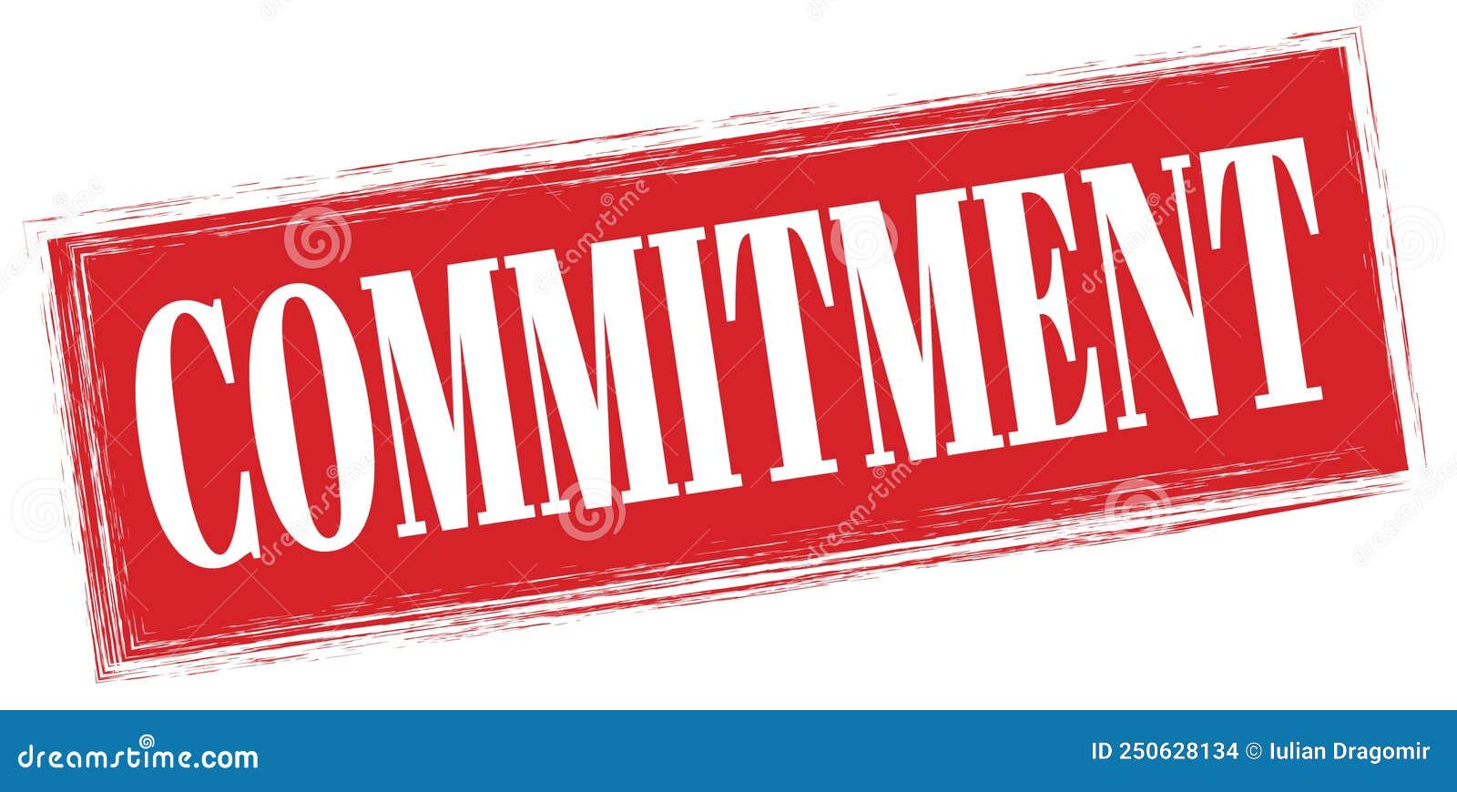 COMMITMENT Text Written on Red Stamp Sign Stock Illustration ...