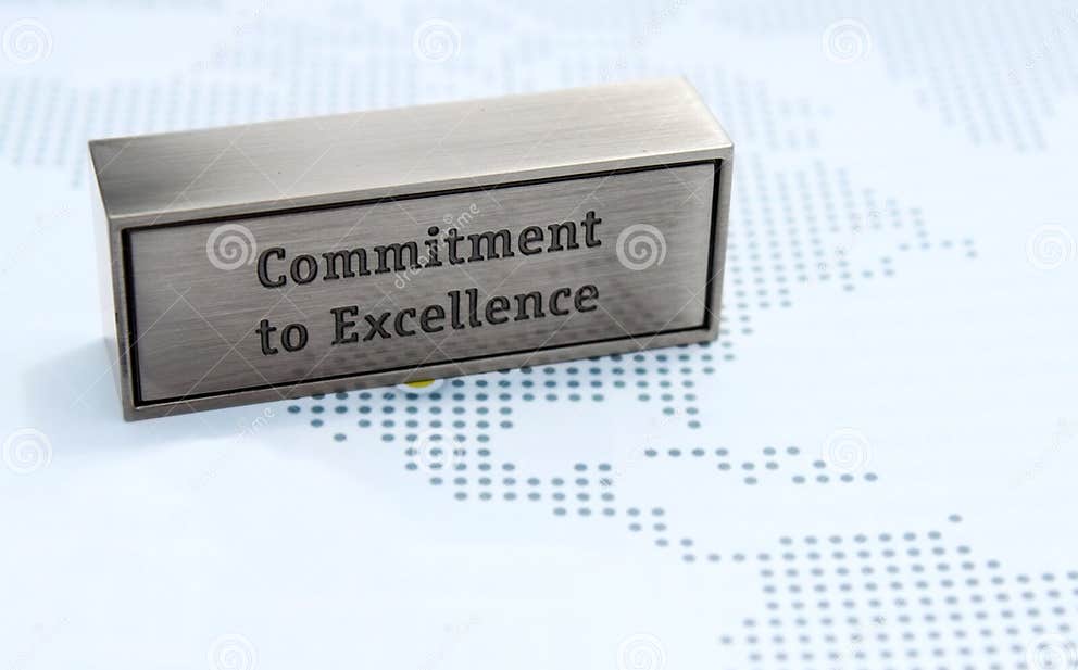 Commitment To Excellence Value Stock Photo - Image of finance ...