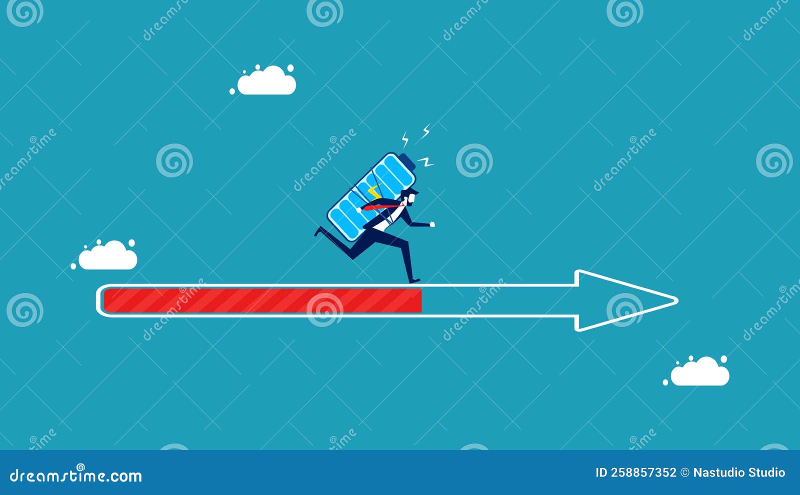 Commitment To Mission for Progress. Businessman Running at Full ...