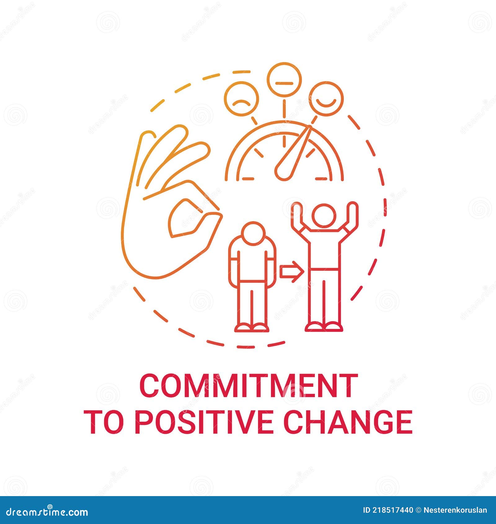 Commitment To Positive Change Concept Icon Stock Vector - Illustration ...