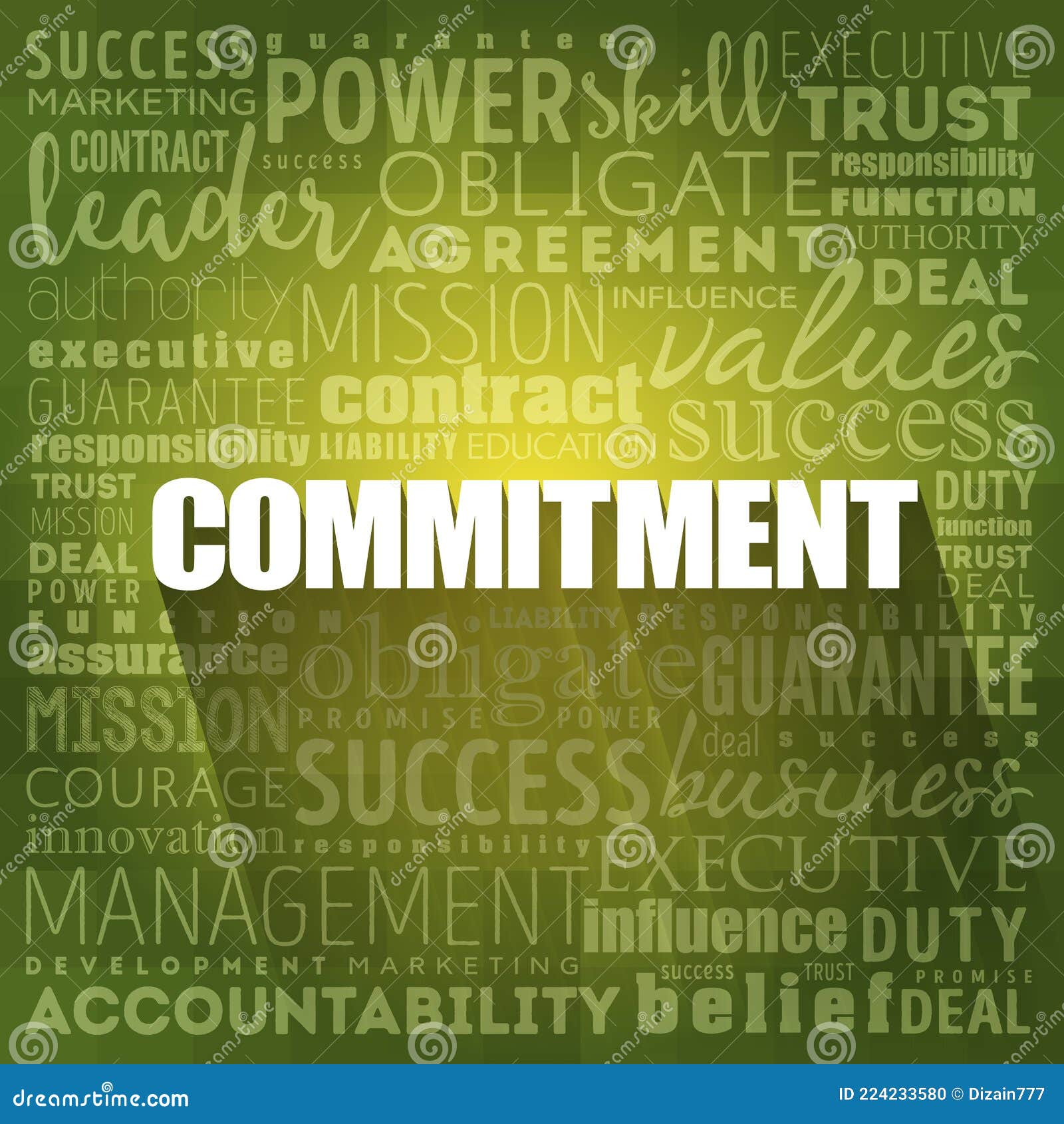 Commitment Word Cloud Collage, Business Concept Background Stock ...