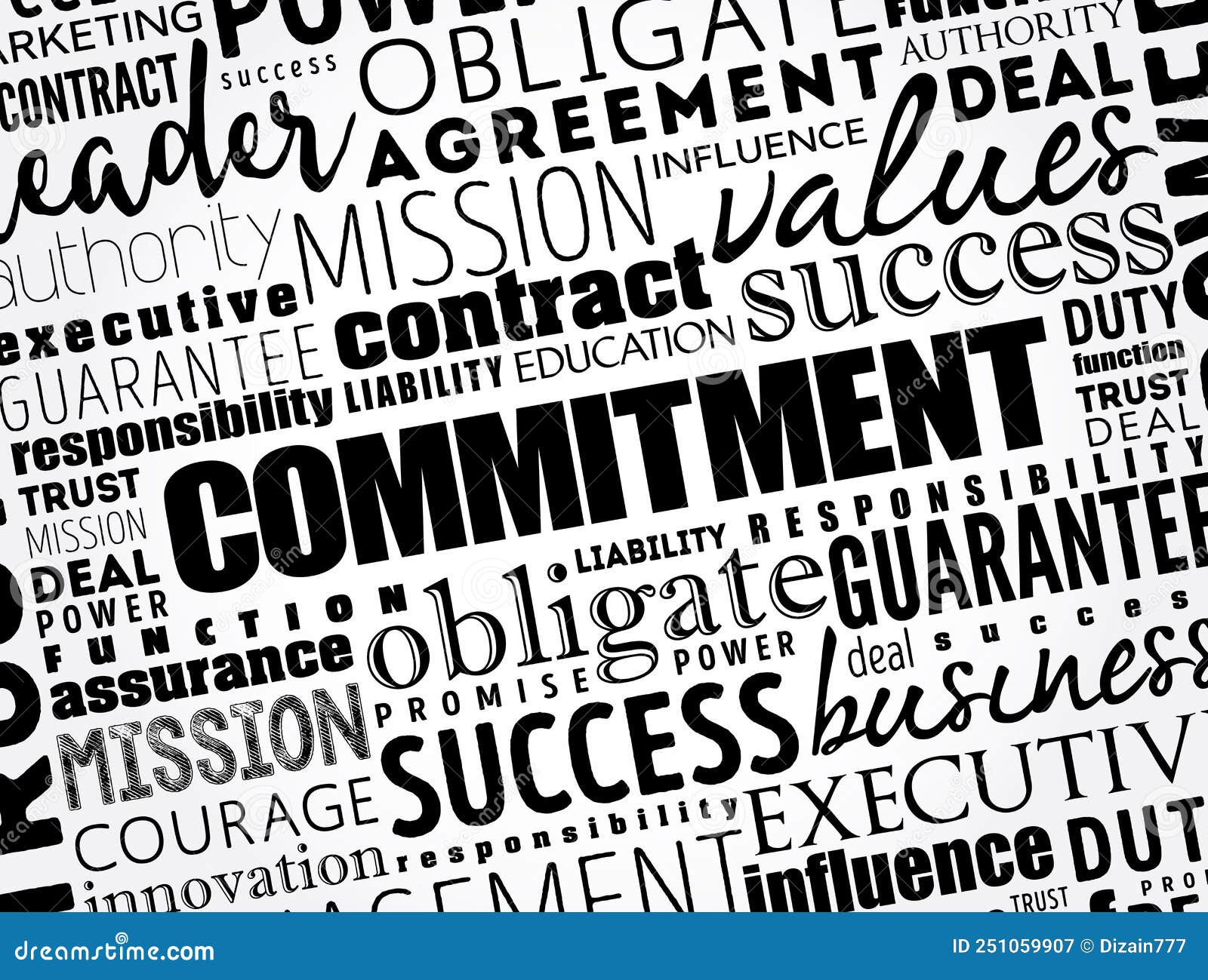 Commitment Word Cloud Vector Illustration | CartoonDealer.com #150997846