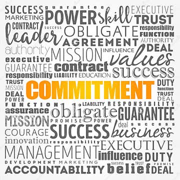 Commitment Word Cloud Collage Stock Image - Image of collage, guarantee ...