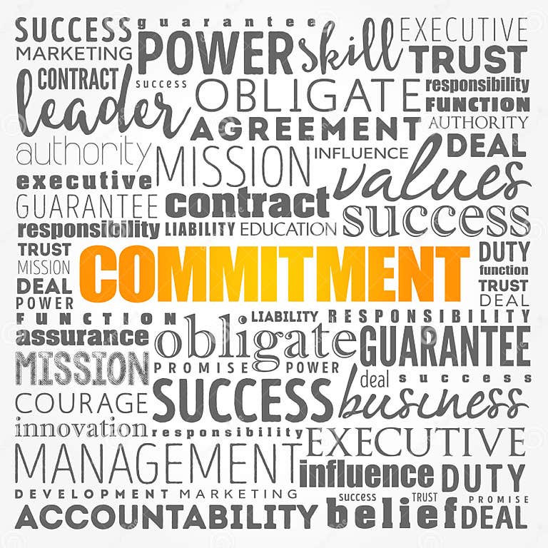 Commitment Word Cloud Collage Stock Image - Image of collage, guarantee ...