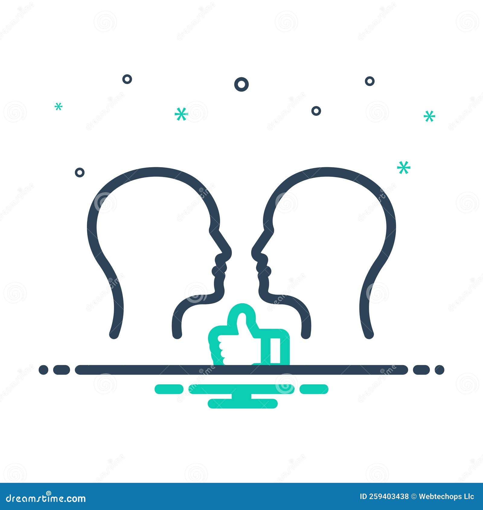 Mix Icon for Commitments, Dedication and Loyalty Stock Illustration ...