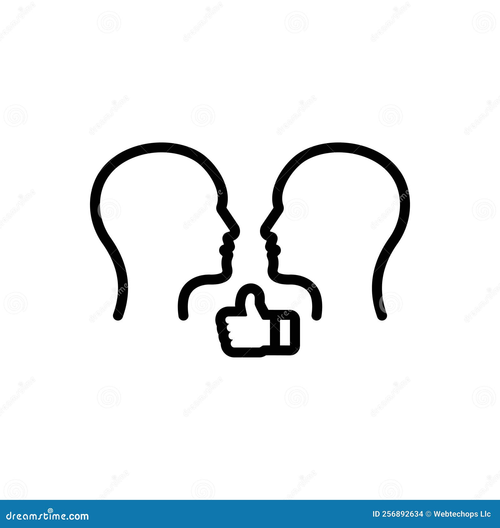 Black Line Icon for Commitments, Dedication and Loyalty Stock Vector ...