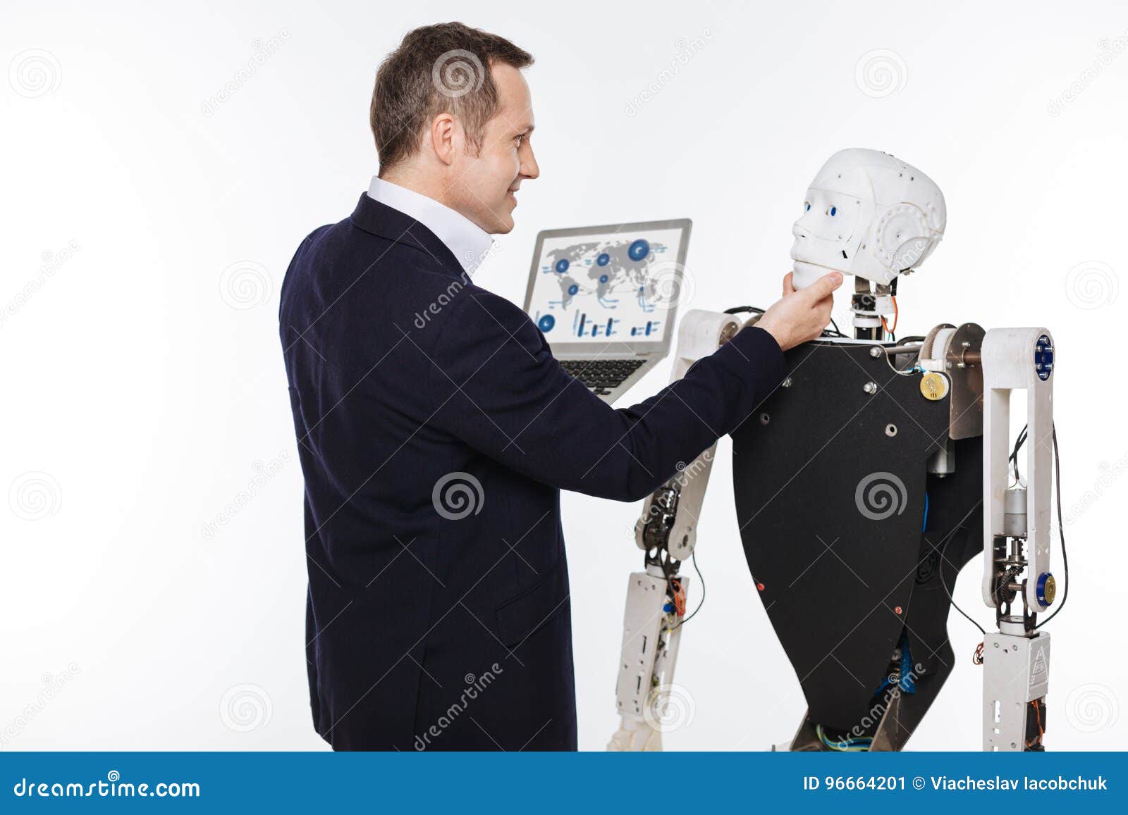 Committed Creative Scientist Happy the Mechanisms Working Stock Image ...
