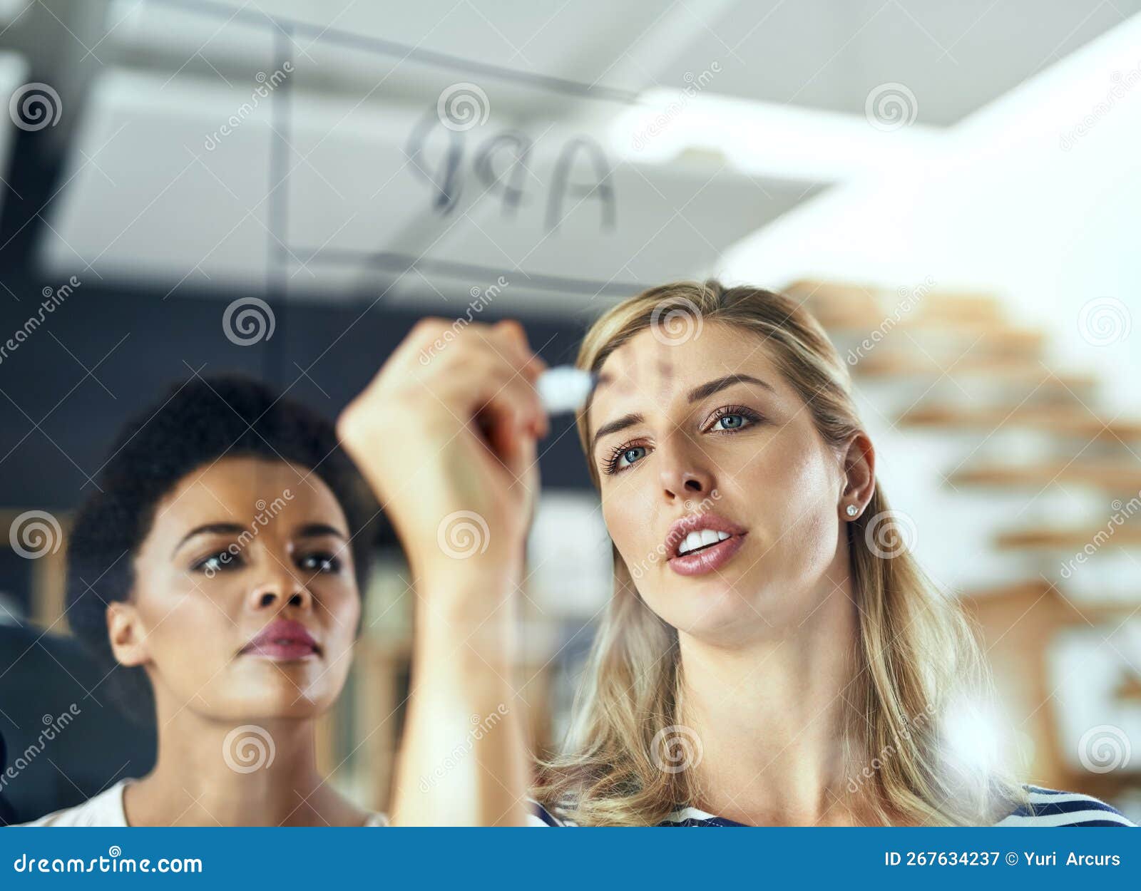 Committed To See the Plan through from Start To Finish. Two Colleagues ...