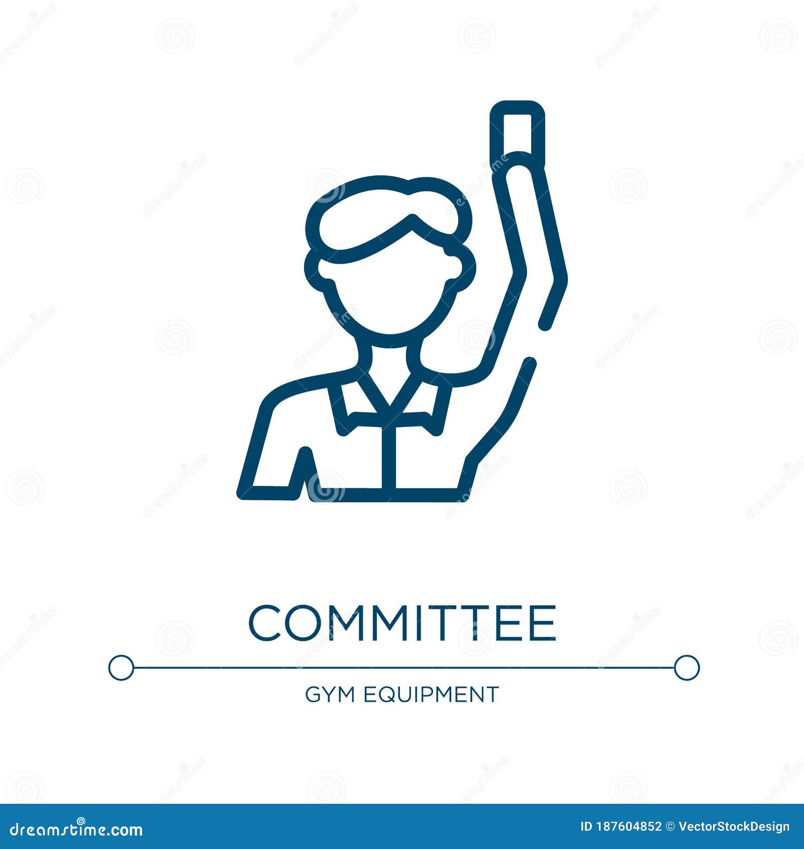 Committee Icon. Linear Vector Illustration from Thai Boxing Collection ...