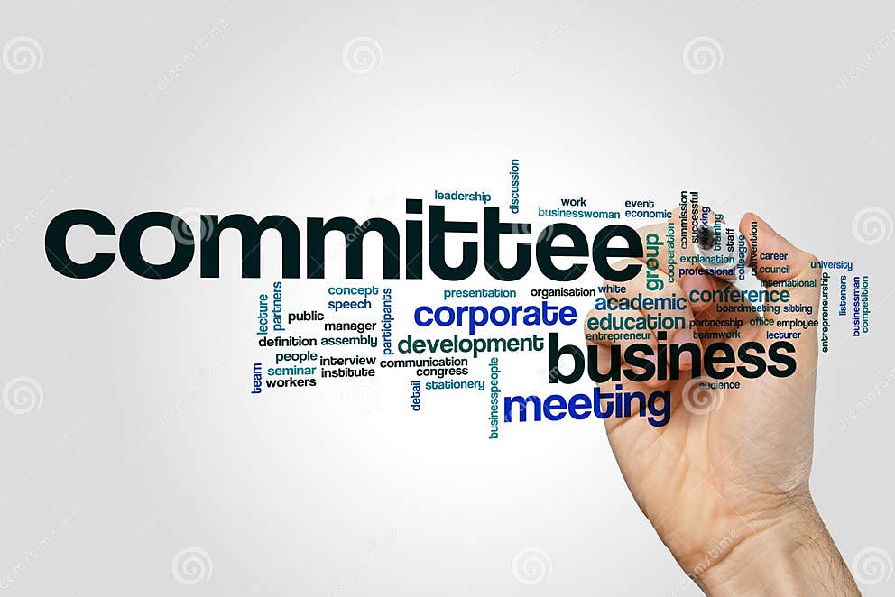 Committee Word Cloud on Grey Background Stock Illustration ...