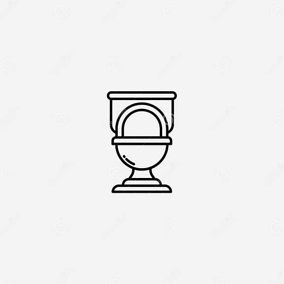 Commode Vector Icon Sign Symbol Stock Vector - Illustration of shiny ...