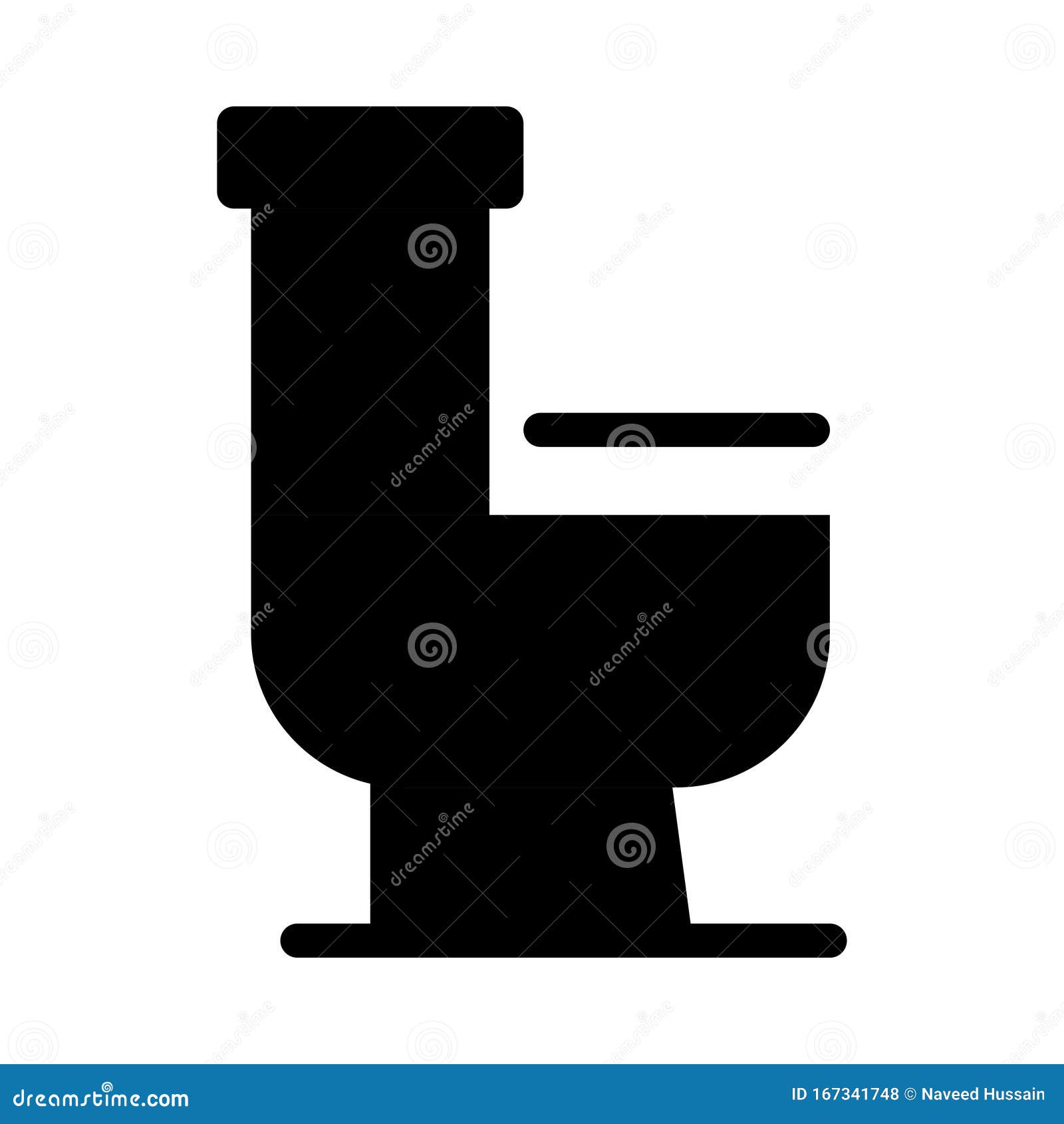 Commode Vector Glyph Flat Icon Stock Illustration - Illustration of ...