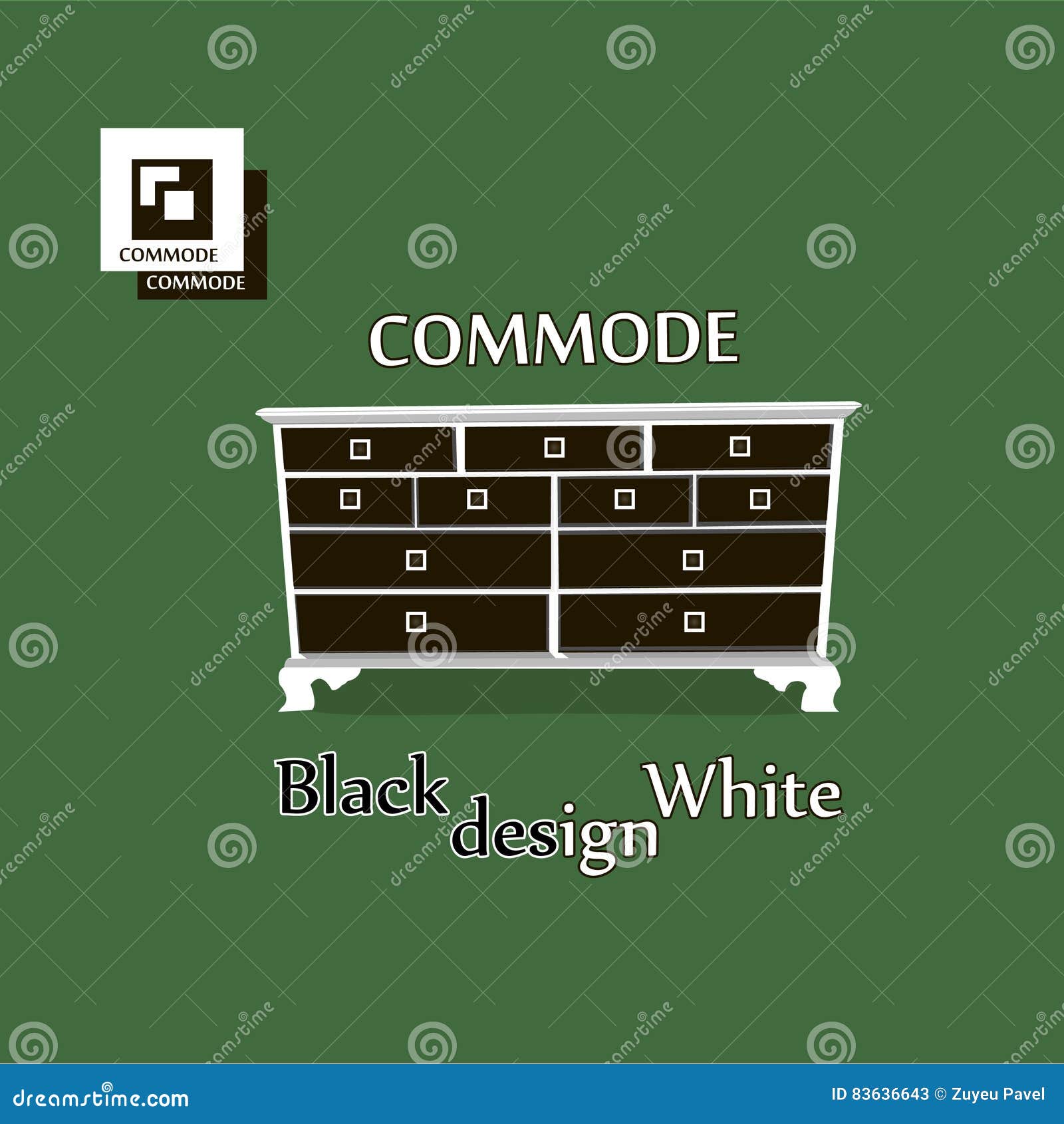 Commode illustration stock vector. Illustration of black - 83636643