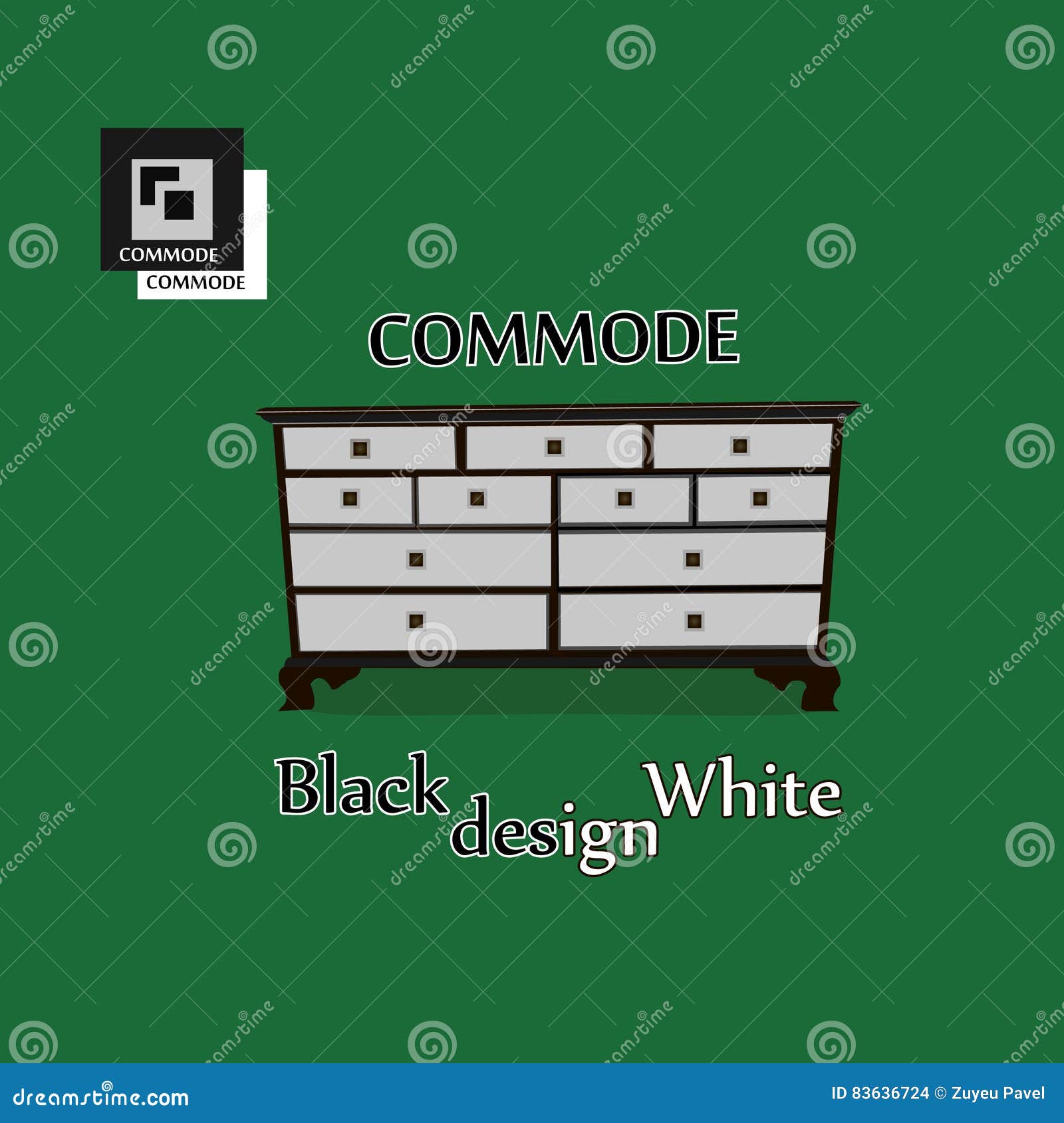 Commode illustration stock vector. Illustration of bright - 83636724