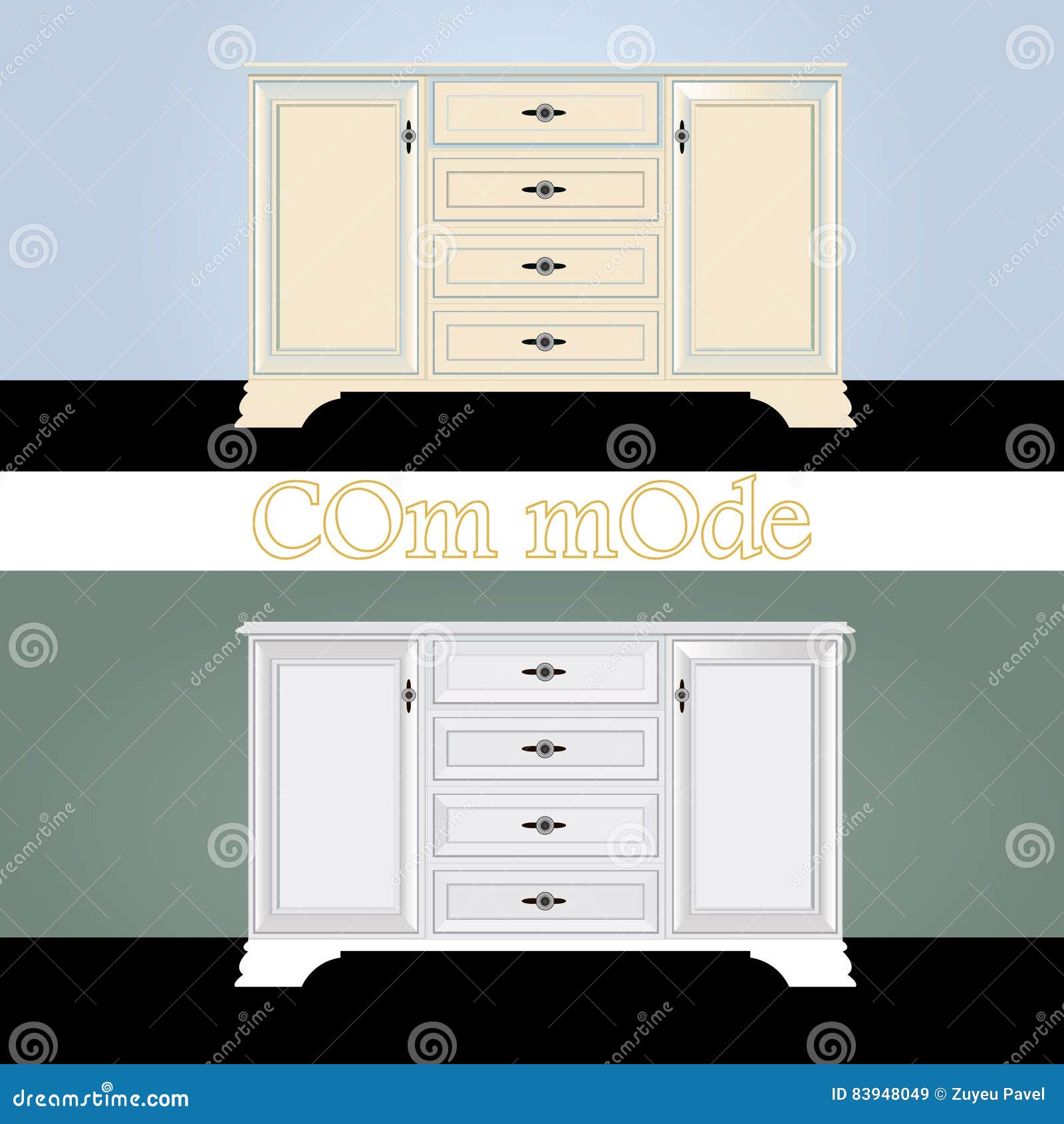 Commode illustration stock vector. Illustration of cabinet - 83948049