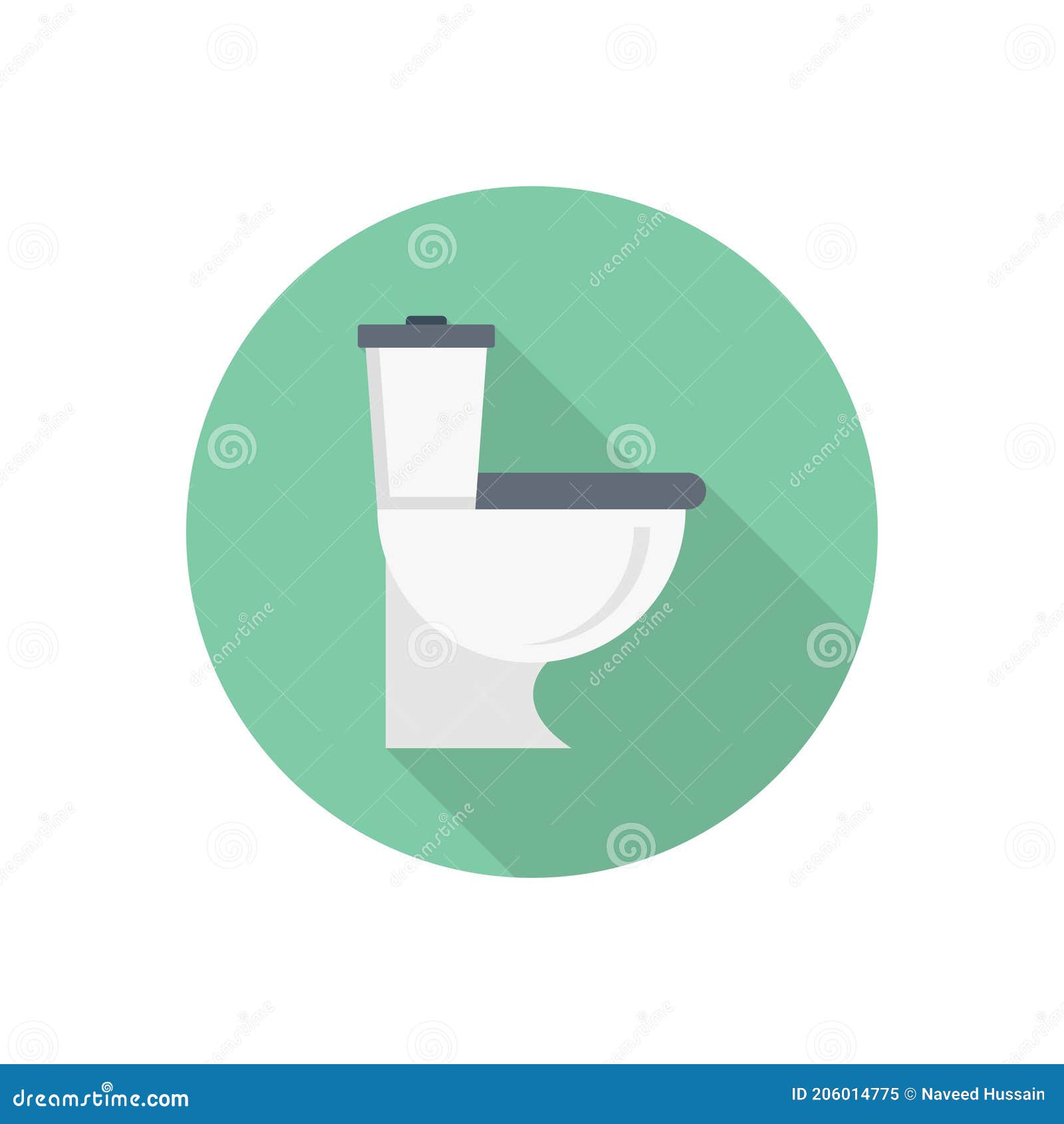 Commode Vector Flat Colour Icon Stock Vector - Illustration of bathroom ...