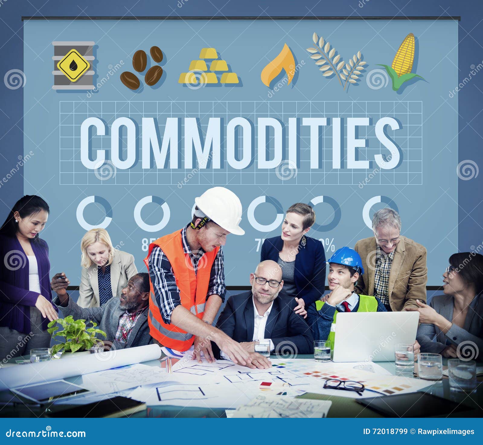 Commodities Demand Distribution Economy Concept Stock Image - Image of ...