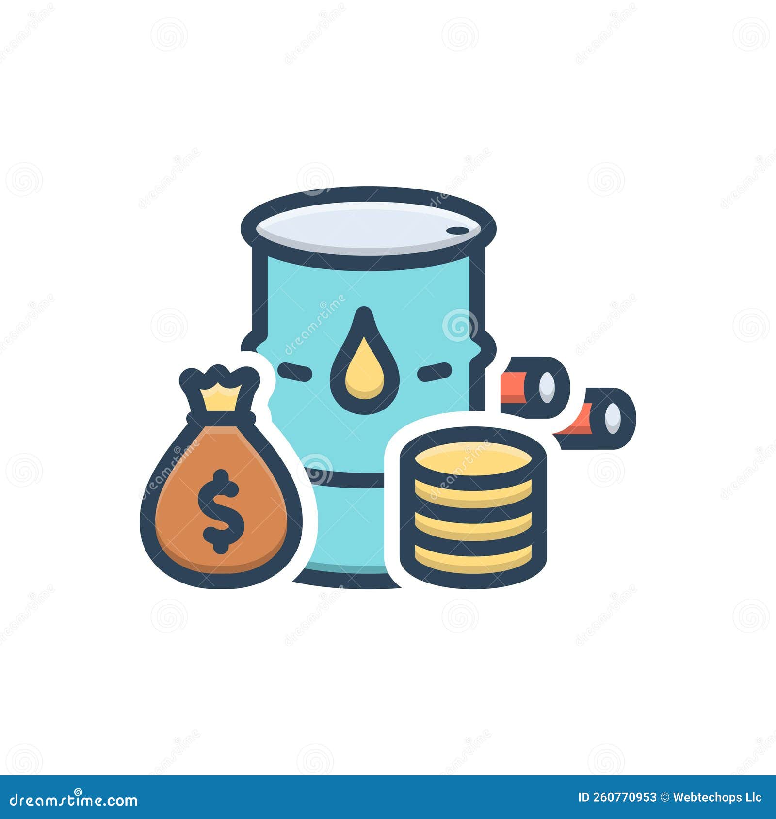 Color Illustration Icon for Commodities, Goods and Material Stock ...