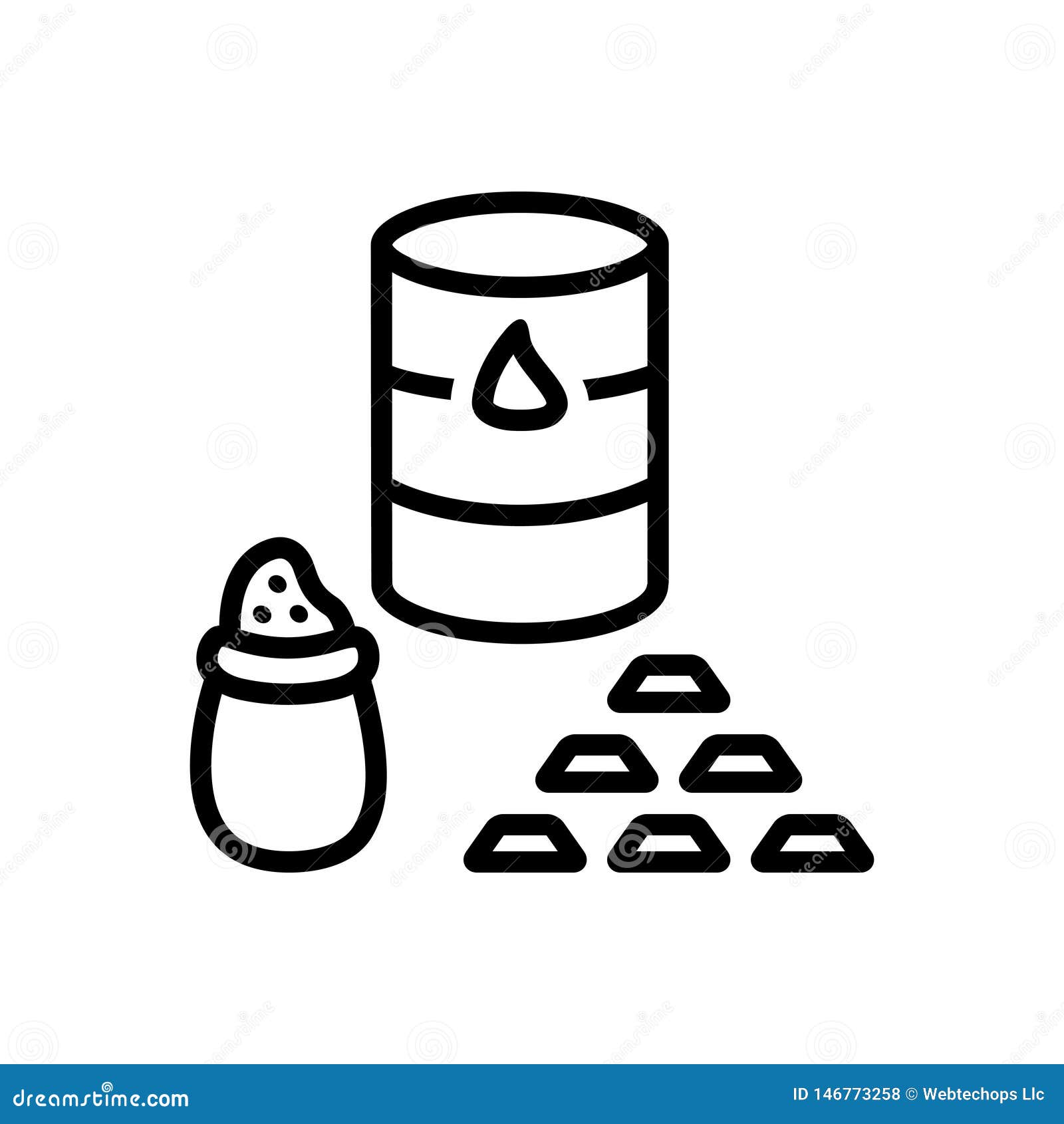 Black Solid Icon for Commodities, Crude and Market Stock Vector ...