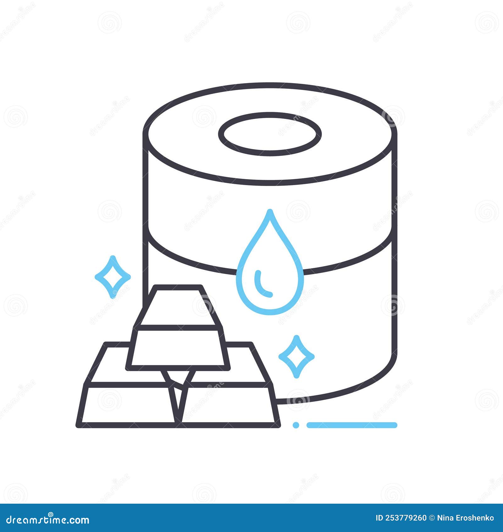 Commodities Line Icon, Outline Symbol, Vector Illustration, Concept ...