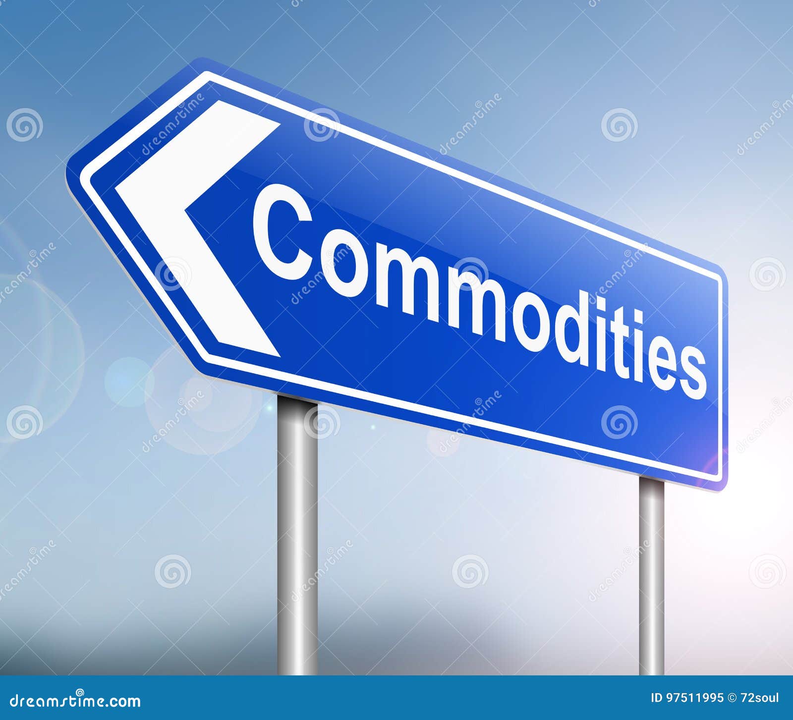 Commodities sign concept. stock illustration. Illustration of blue ...