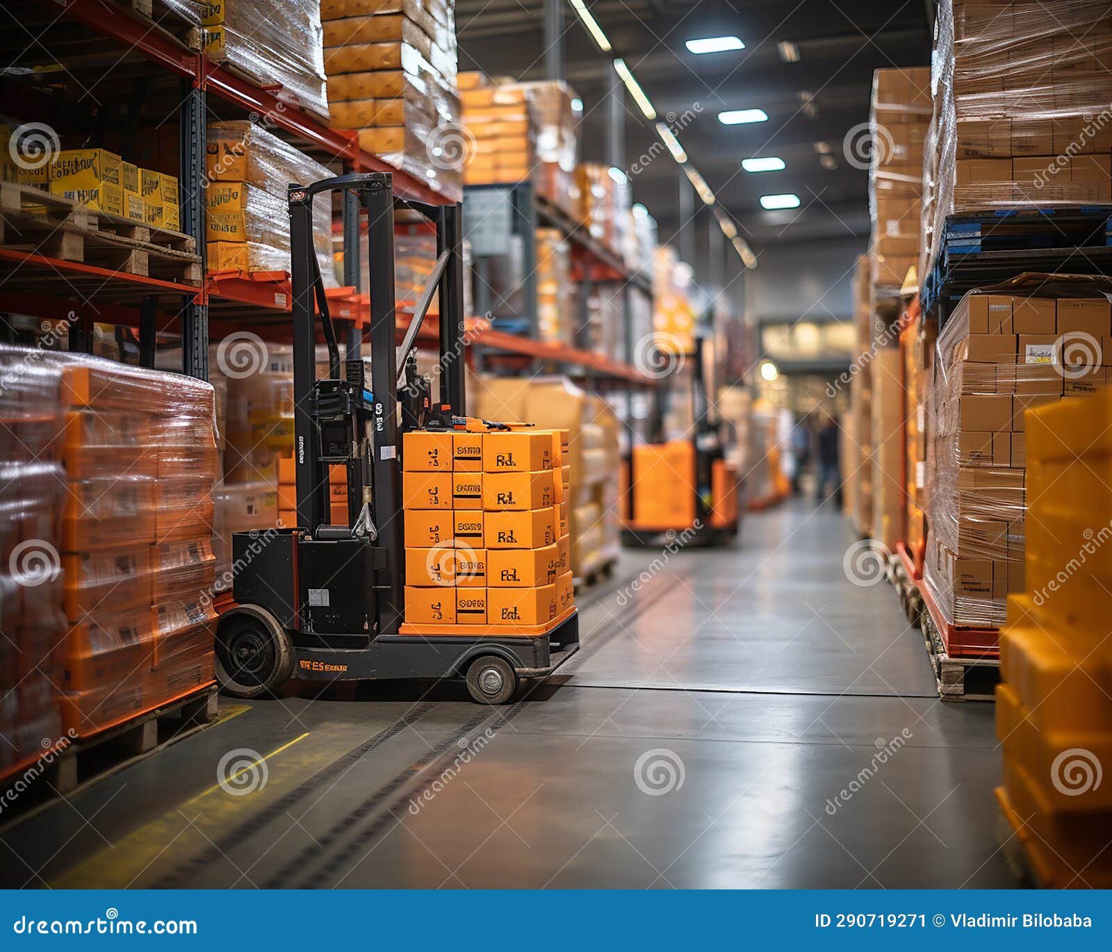 Commodity Cargo Packed in Transport Boxes Stock Illustration ...