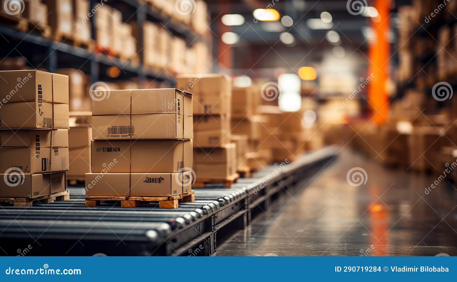 Commodity Cargo Packed in Transport Boxes Stock Illustration ...