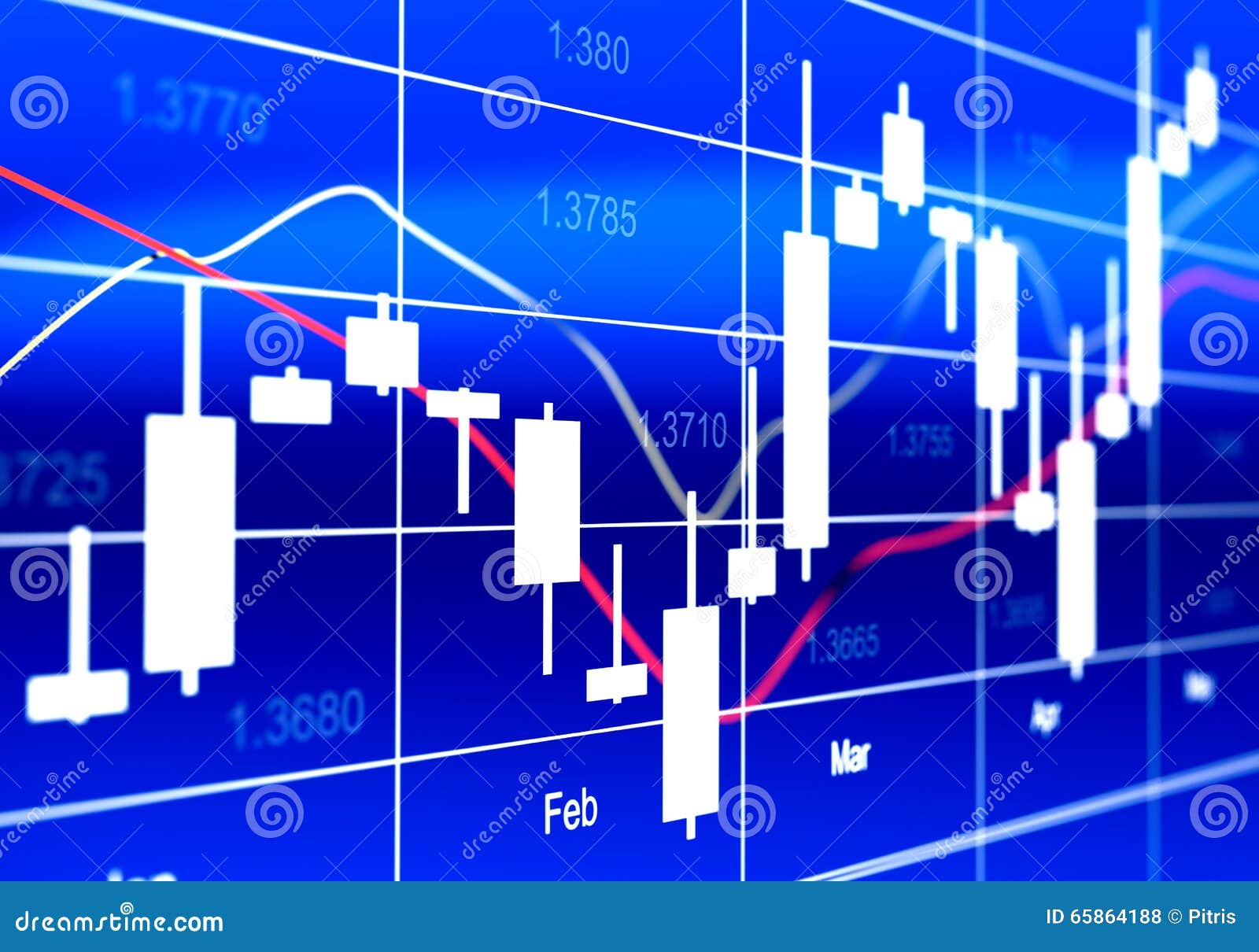 Commodity, Forex Trading Chart Stock Illustration - Illustration of ...